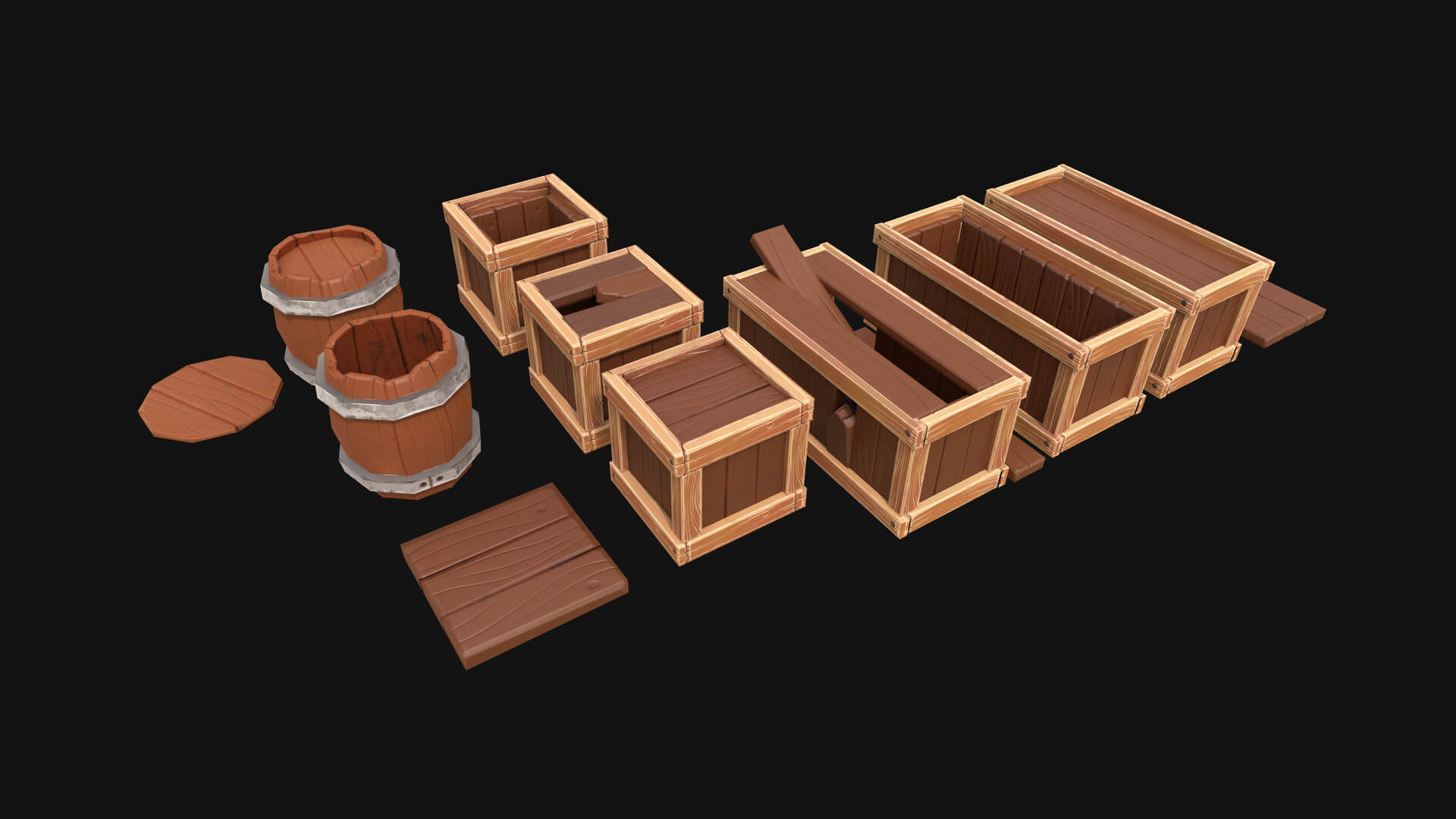 Mobile Village Props - 3D Model by Game-Ready Studios