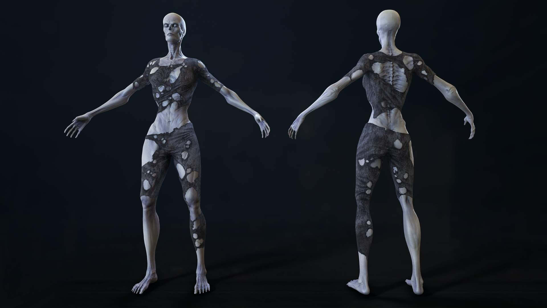 Zombie Woman - 3D Model by Game-Ready Studios