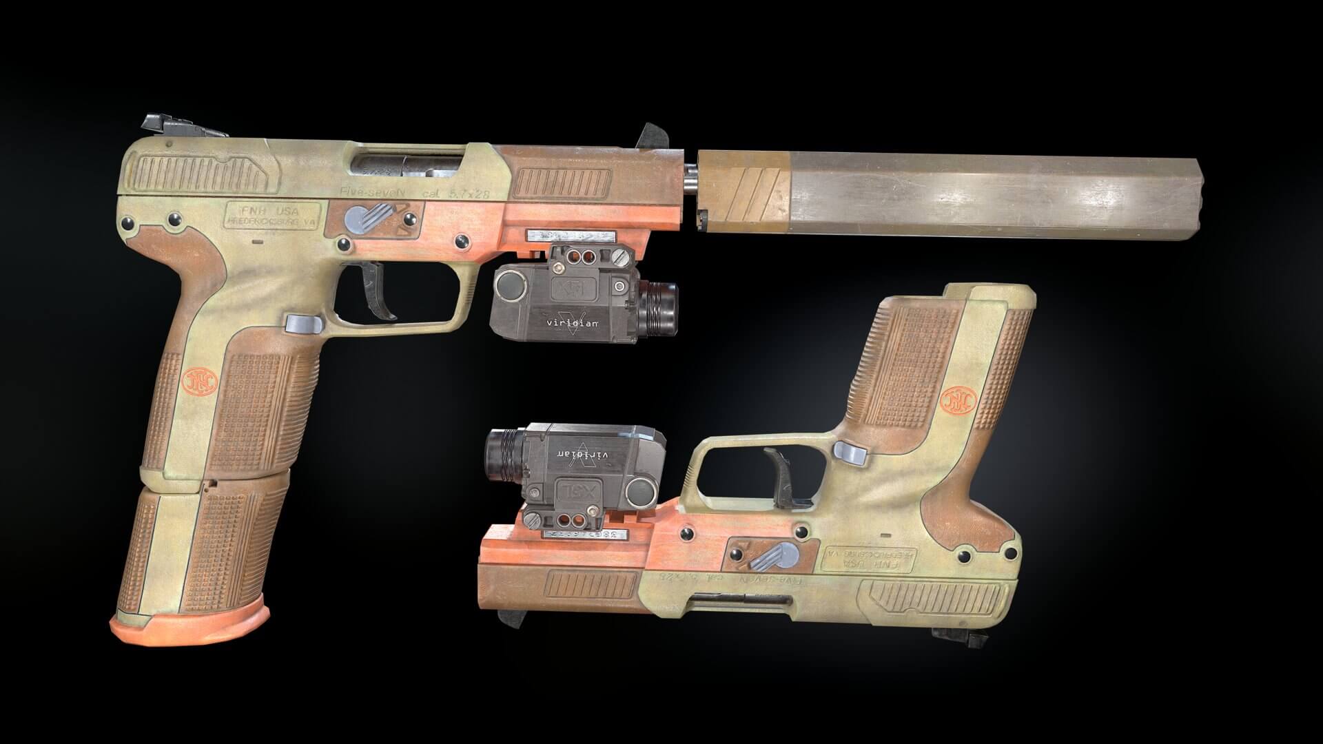 FN Five-seveN Gun 3D Model by GameArt