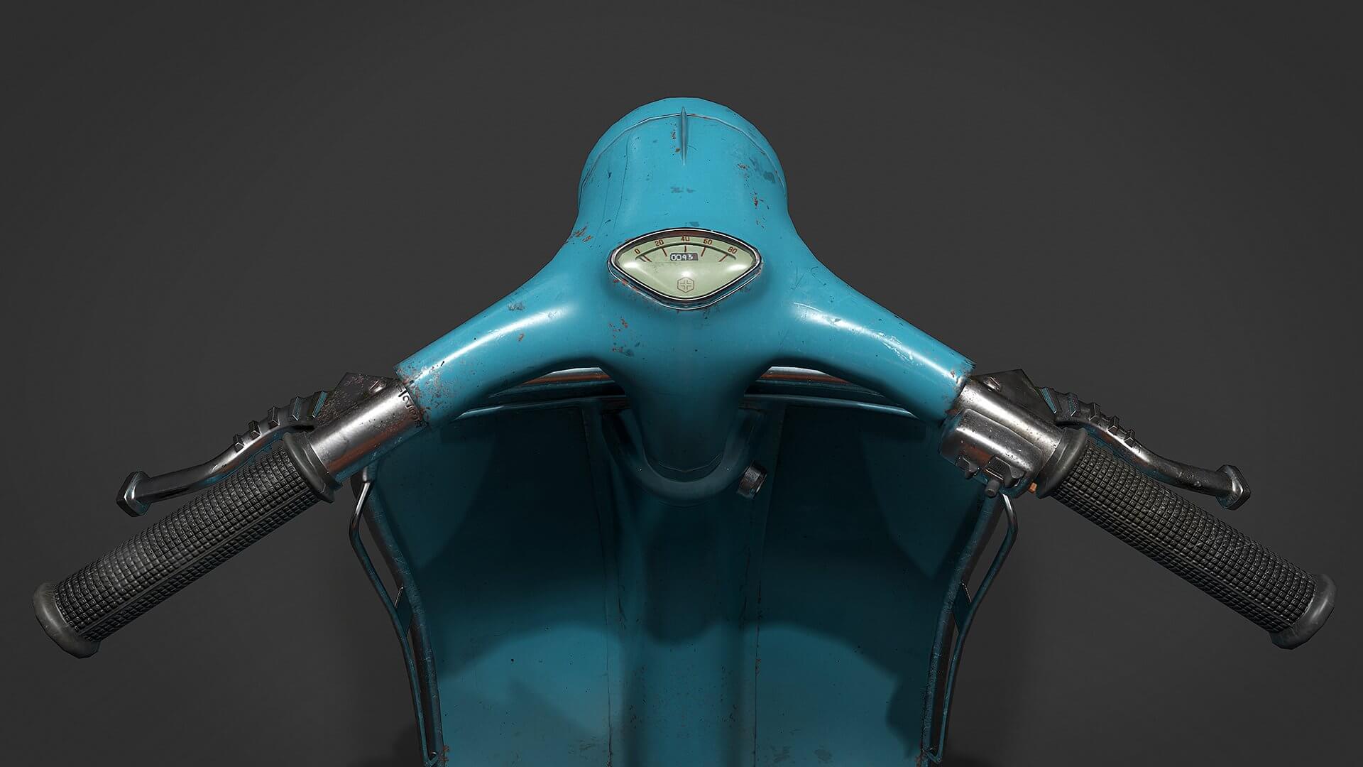 Vespa Vintage Scooter - 3D Model by GameArt