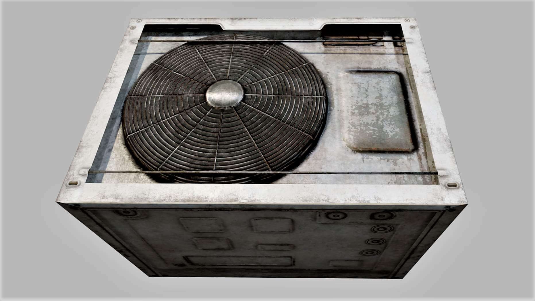 Rusty Air Conditioner 02 - 3D Model by GamePoly