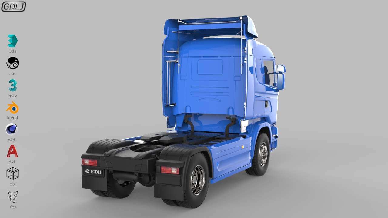 Scania R730 V8 (Blue) - 3D Model by GDLJ