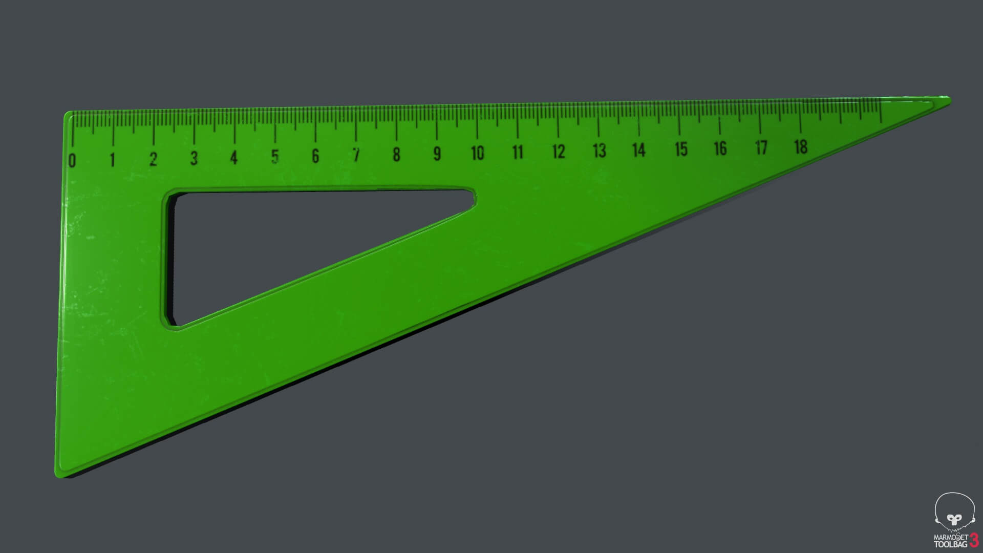 Triangular Plastic Ruler - 3D Model by GEAR