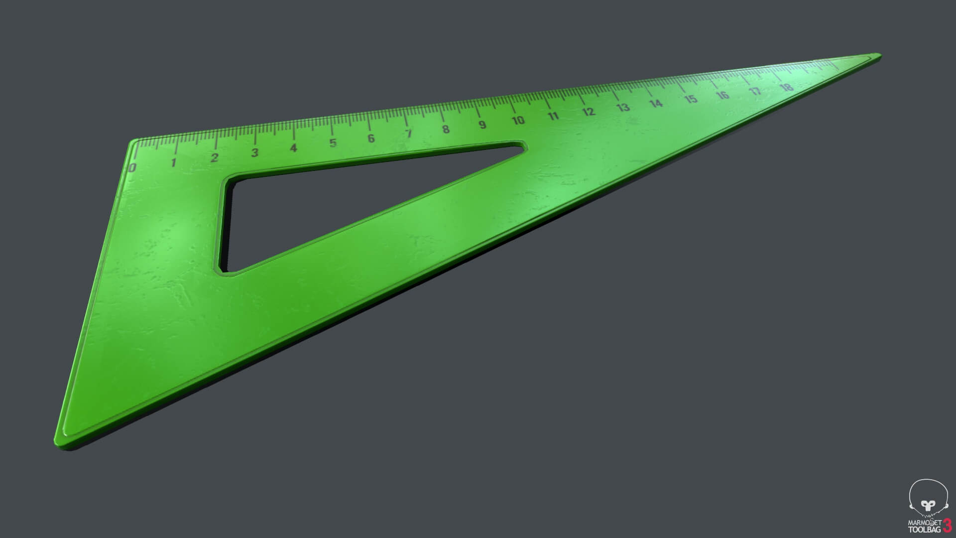 Triangular Plastic Ruler - 3D Model by GEAR