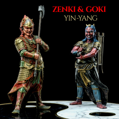 Zenki and Goki 3D Print – Dual Spirit Guardians by gemreer