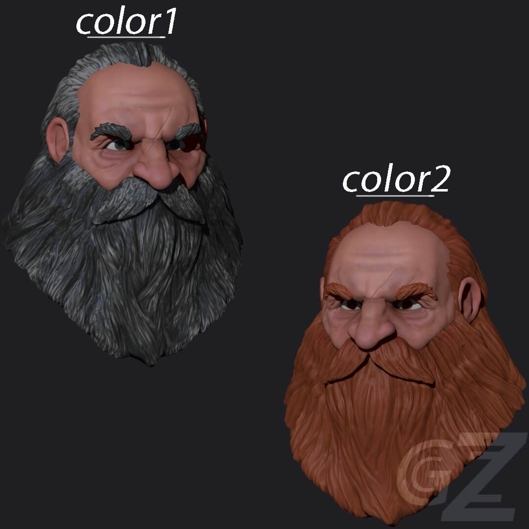 Printable Dwarf Beards