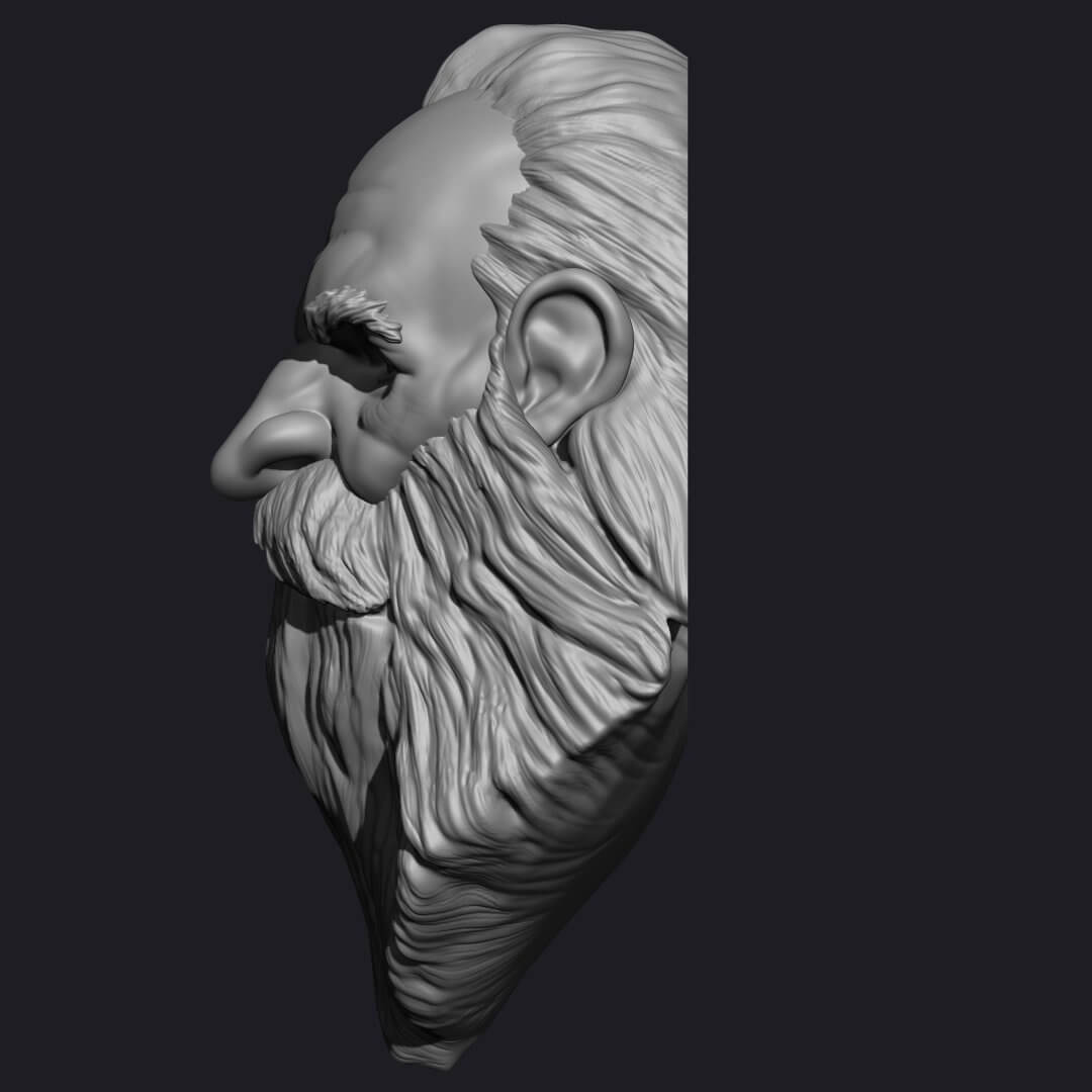 Dwarf Head - 3D Model by GenaSabrodil