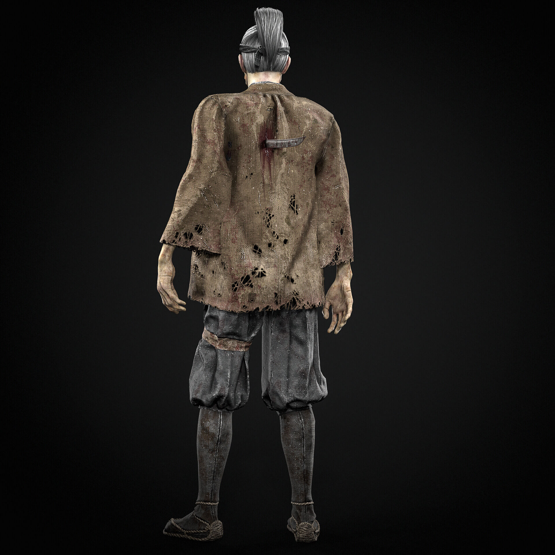 Undead Ronin 3D Render, Digital Art by GenaSabrodil