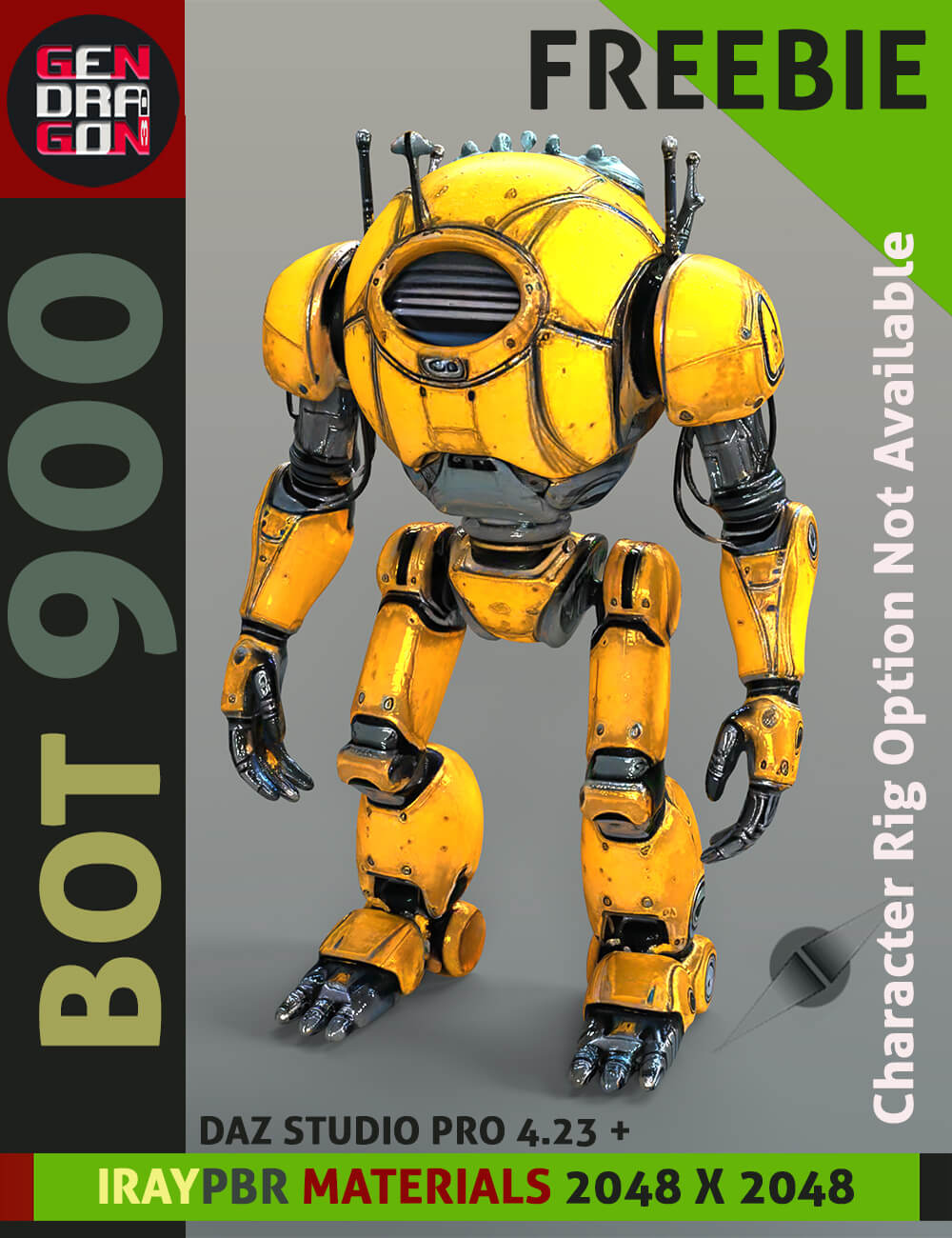 Bot 900 Freebie - Free Daz Content by gendragon3d