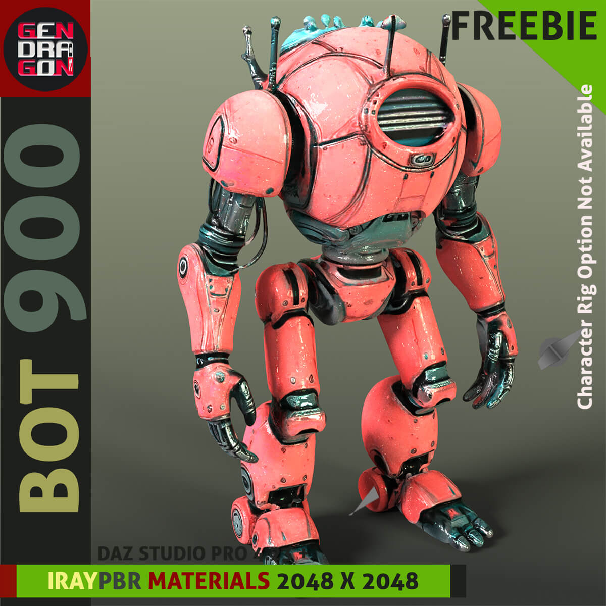 Bot 900 Freebie - Free Daz Content by gendragon3d