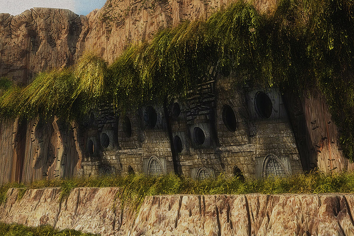 Building Ancient 3D Render, Digital Art by gendragon3d