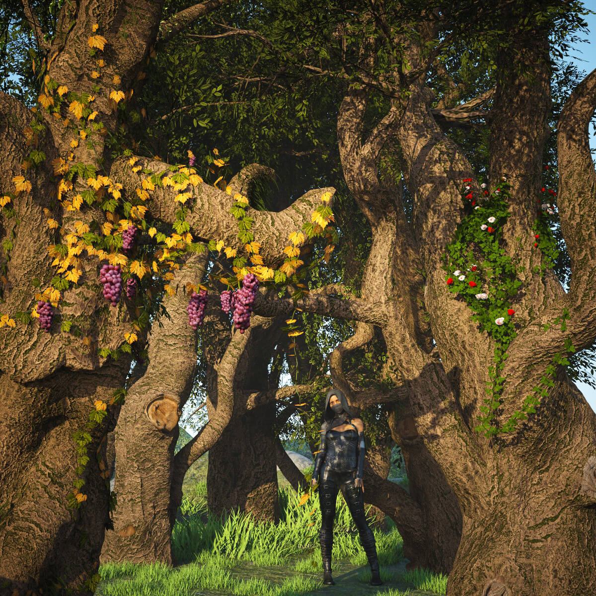 Exquisite Trees 3D Render, Digital Art by gendragon3d