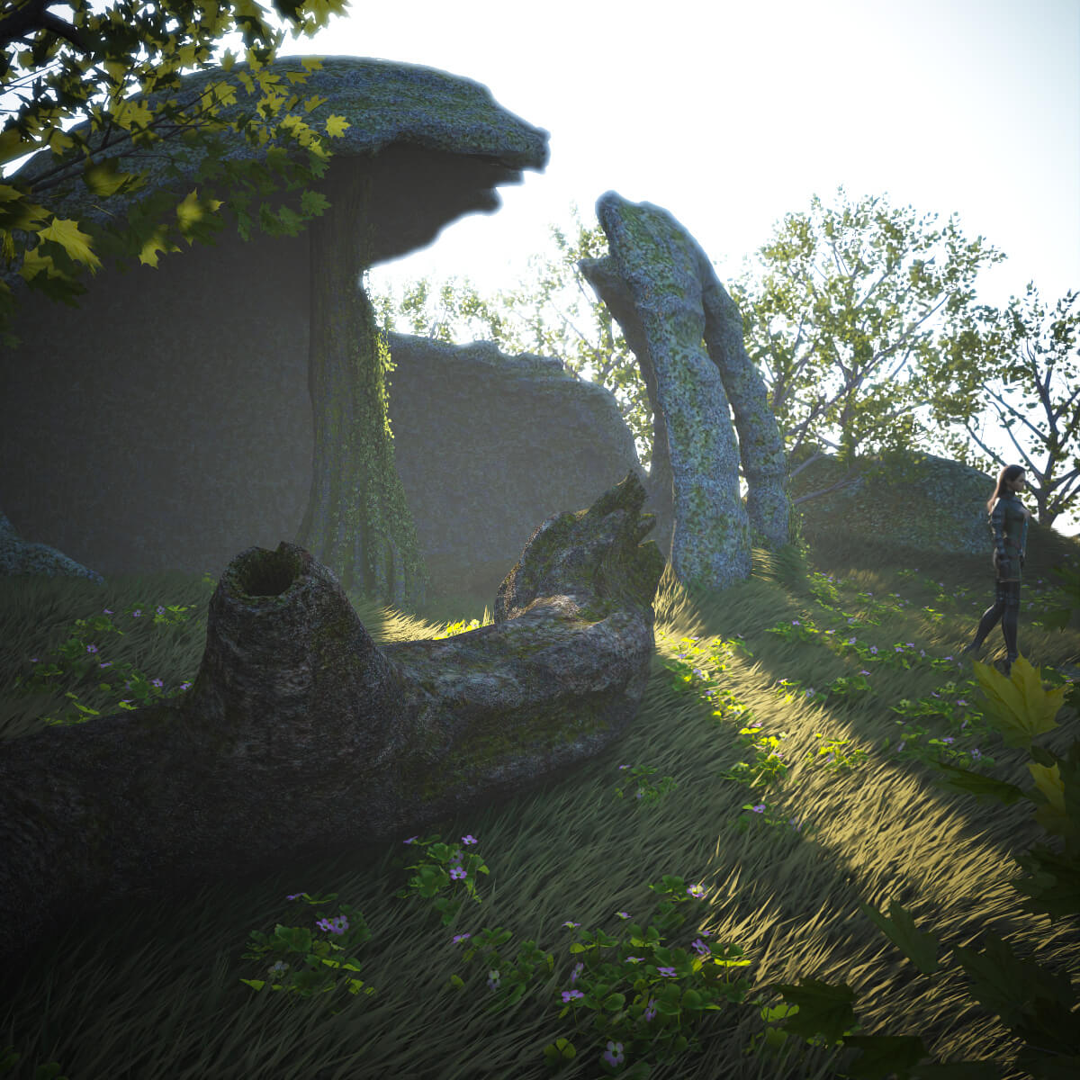 The Dome Old Tree 3D Render, Digital Art by gendragon3d