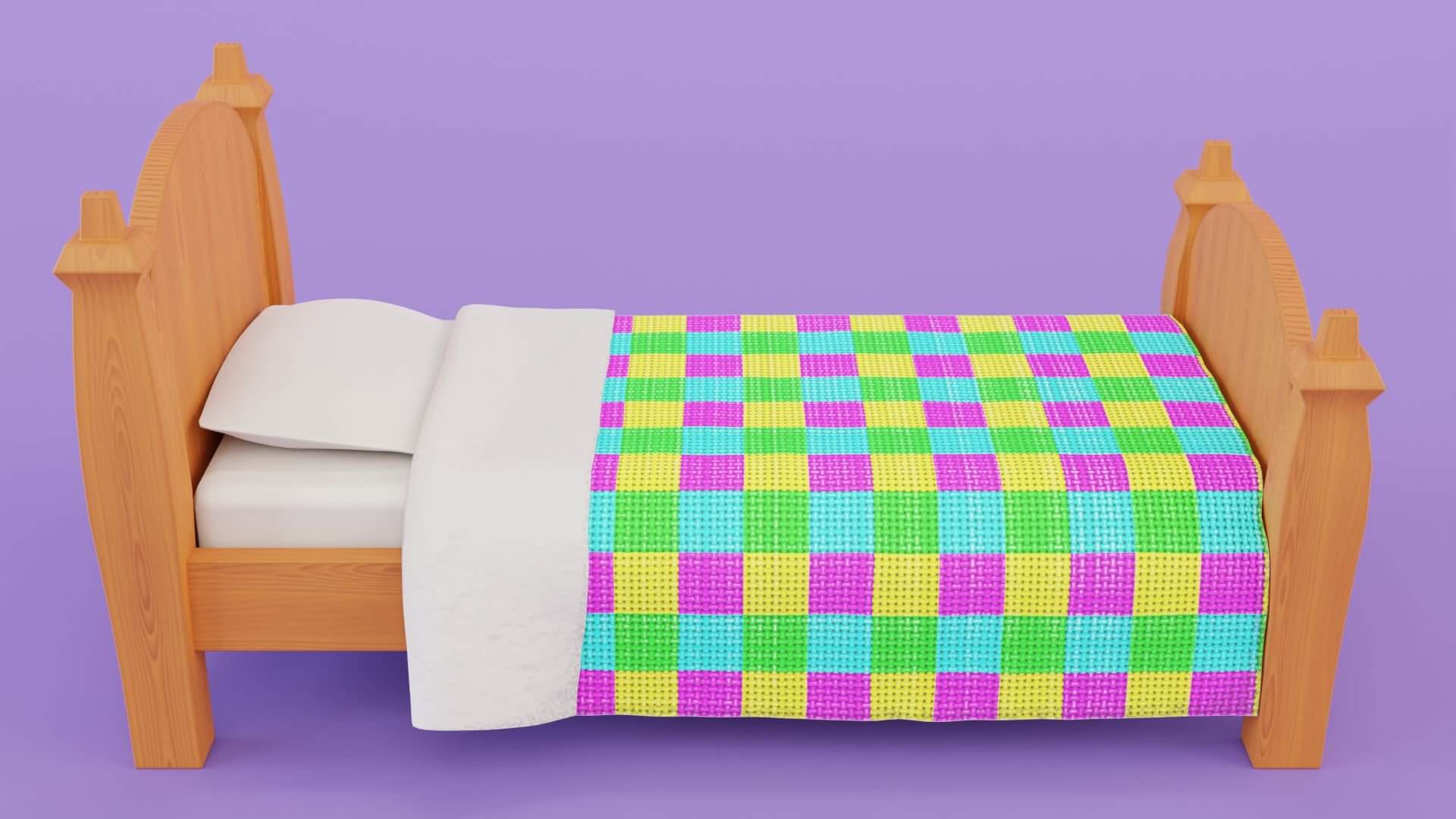 Stylized Bed - 3D Model by GeneGrad