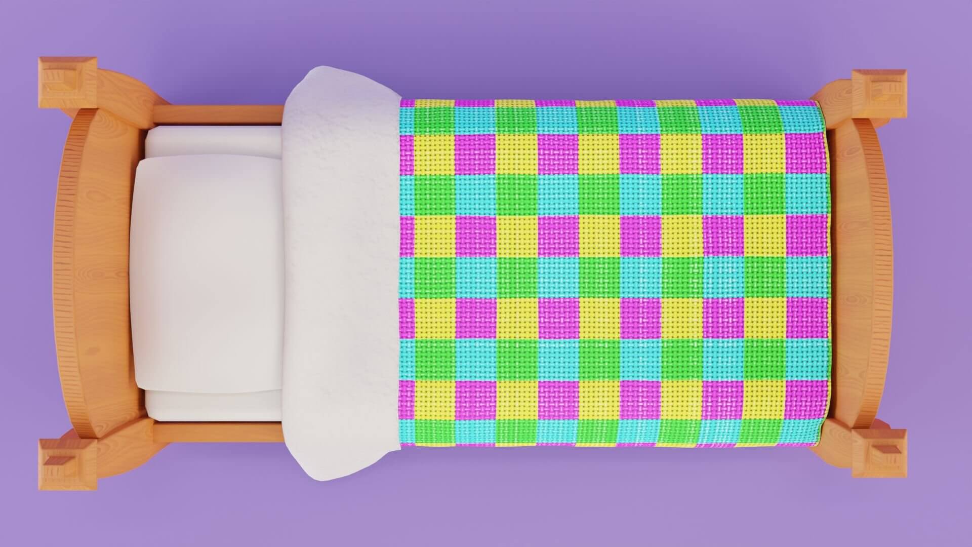 Stylized Bed - 3D Model by GeneGrad