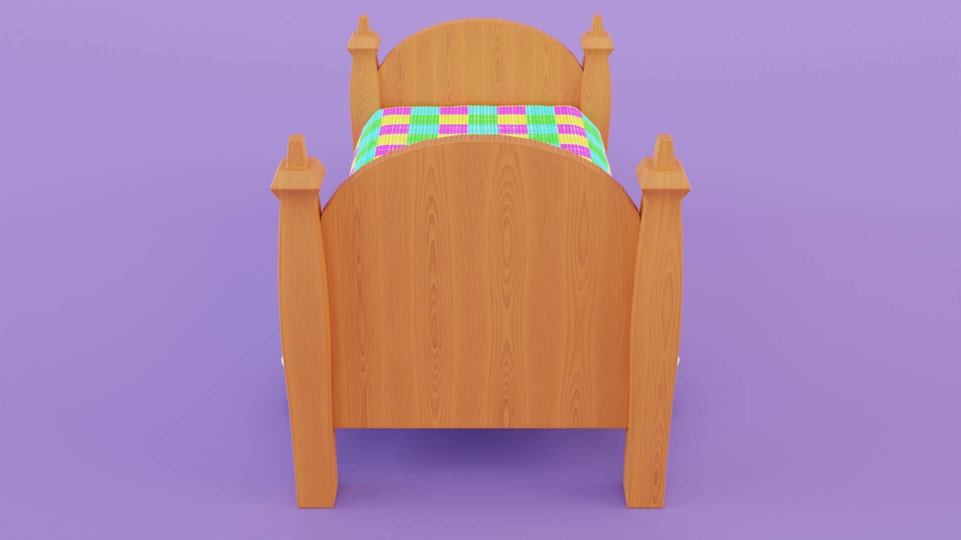 Stylized Bed - 3D Model by GeneGrad
