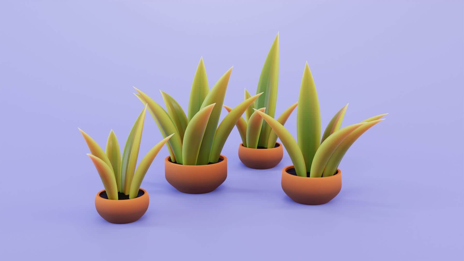 Stylized Potted Plant - Free 3D Model by GeneGrad
