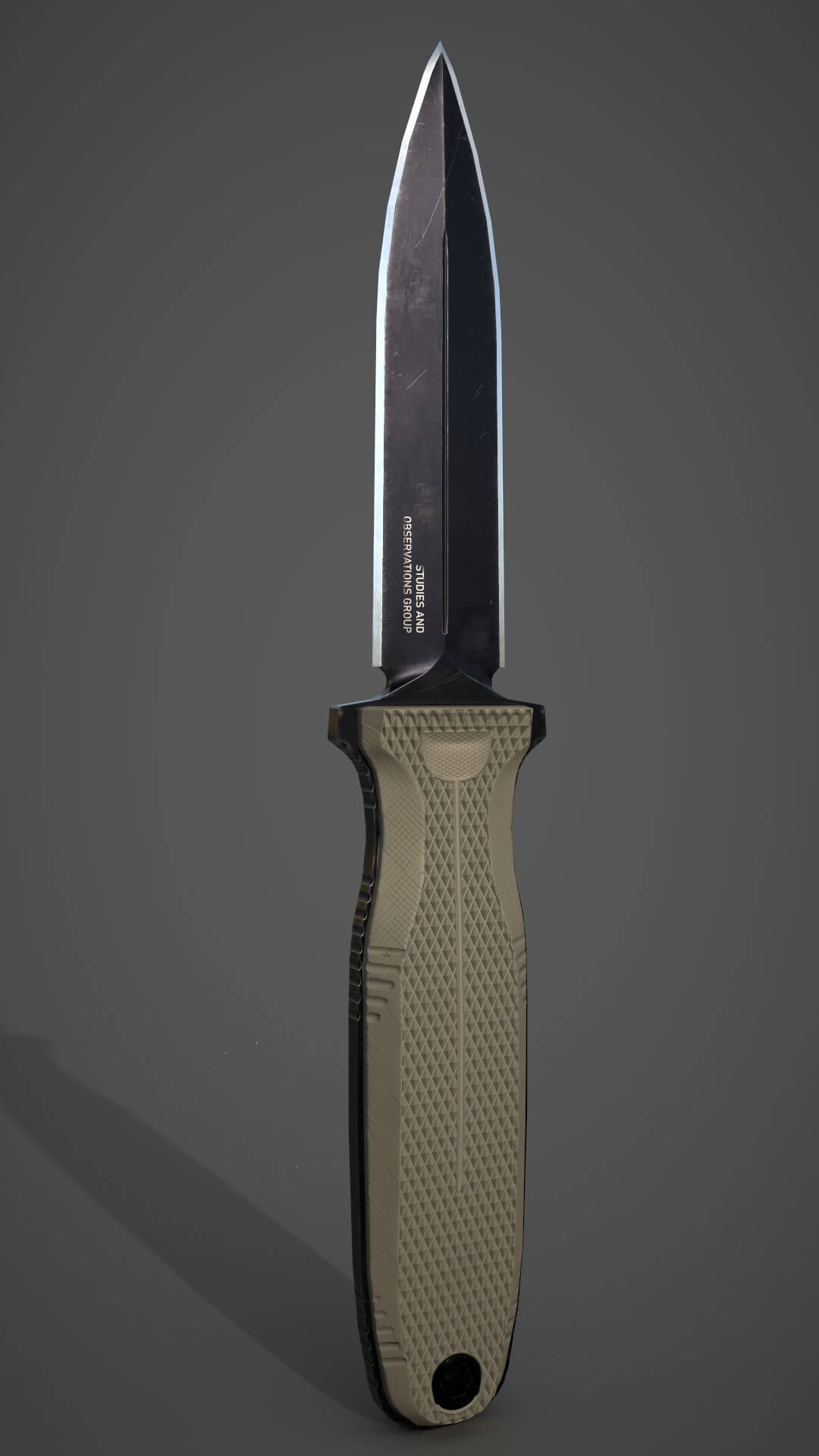 Sog Pentagon Tactical Knife - Low Poly Game Asset 3D Model by GenghisChron