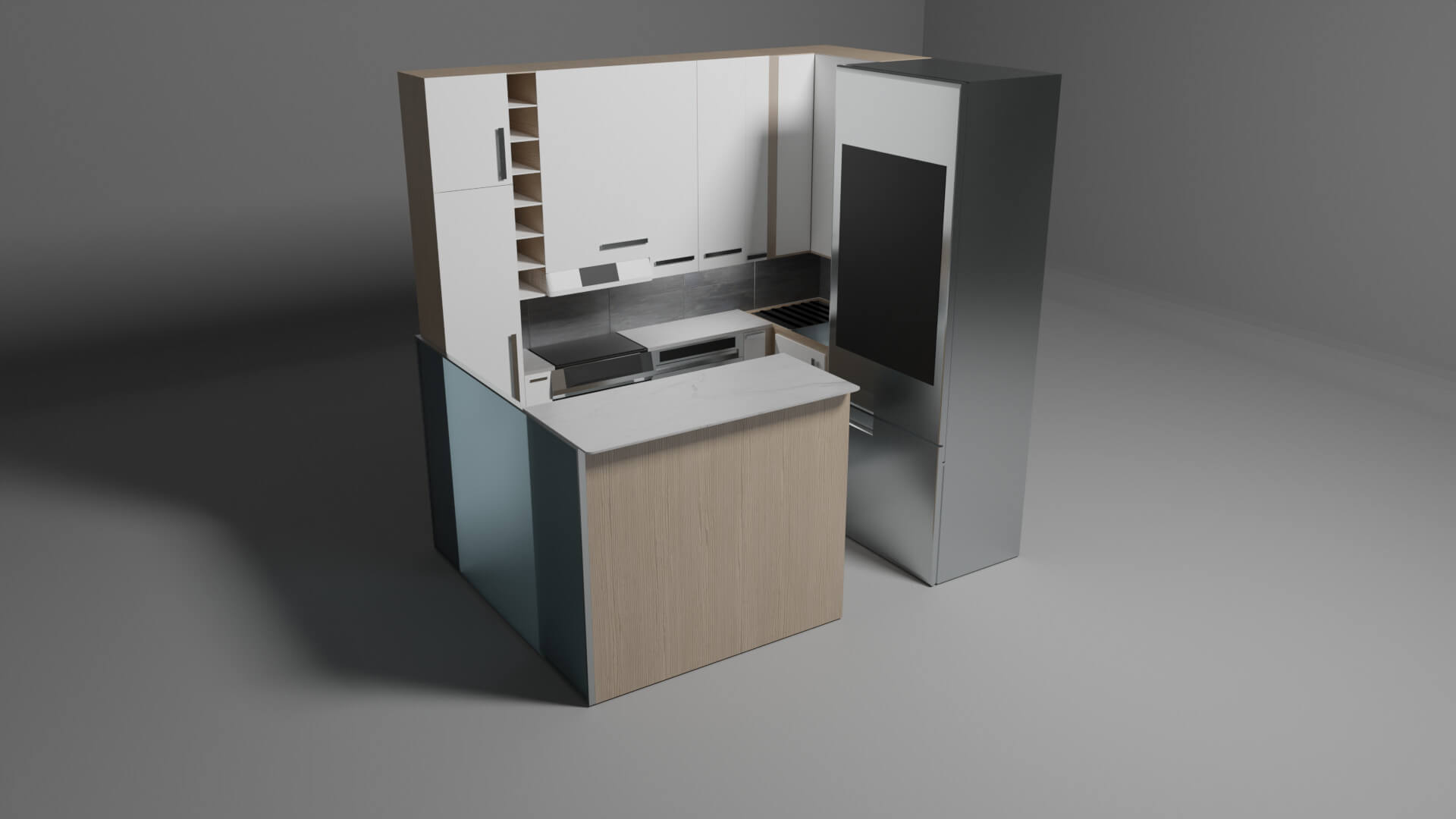 Small and Simple Kitchen - 3D Model by Geometry