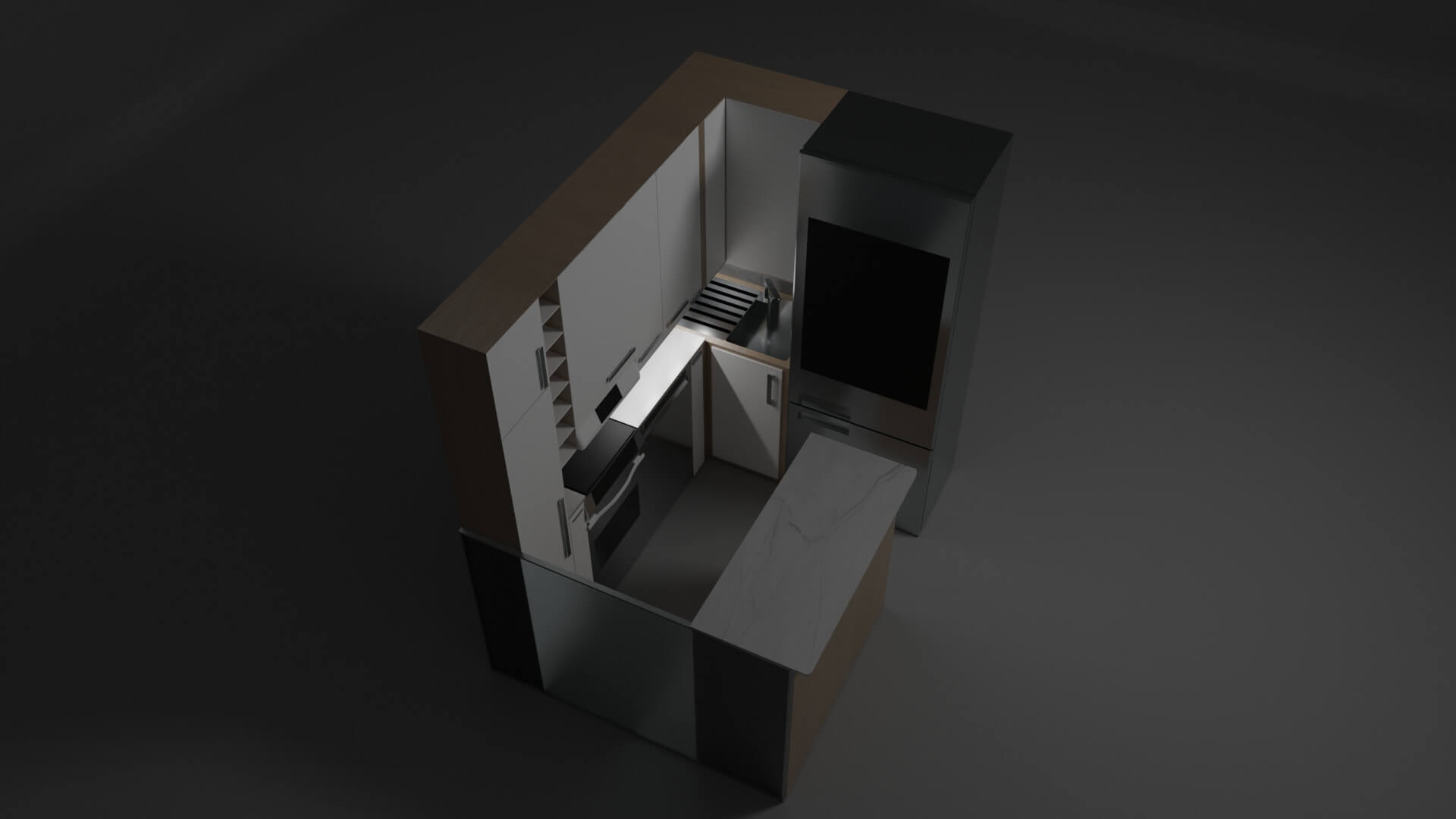 Small and Simple Kitchen - 3D Model by Geometry