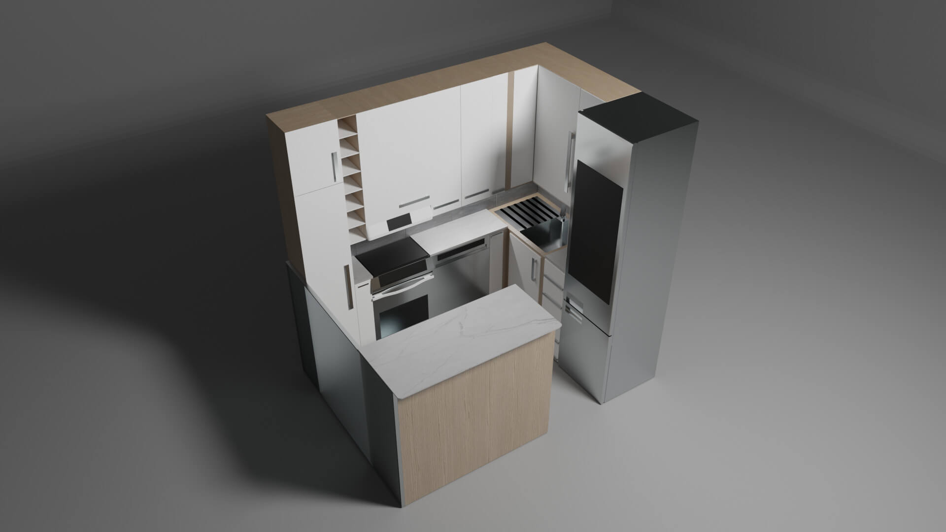 Small and Simple Kitchen - 3D Model by Geometry