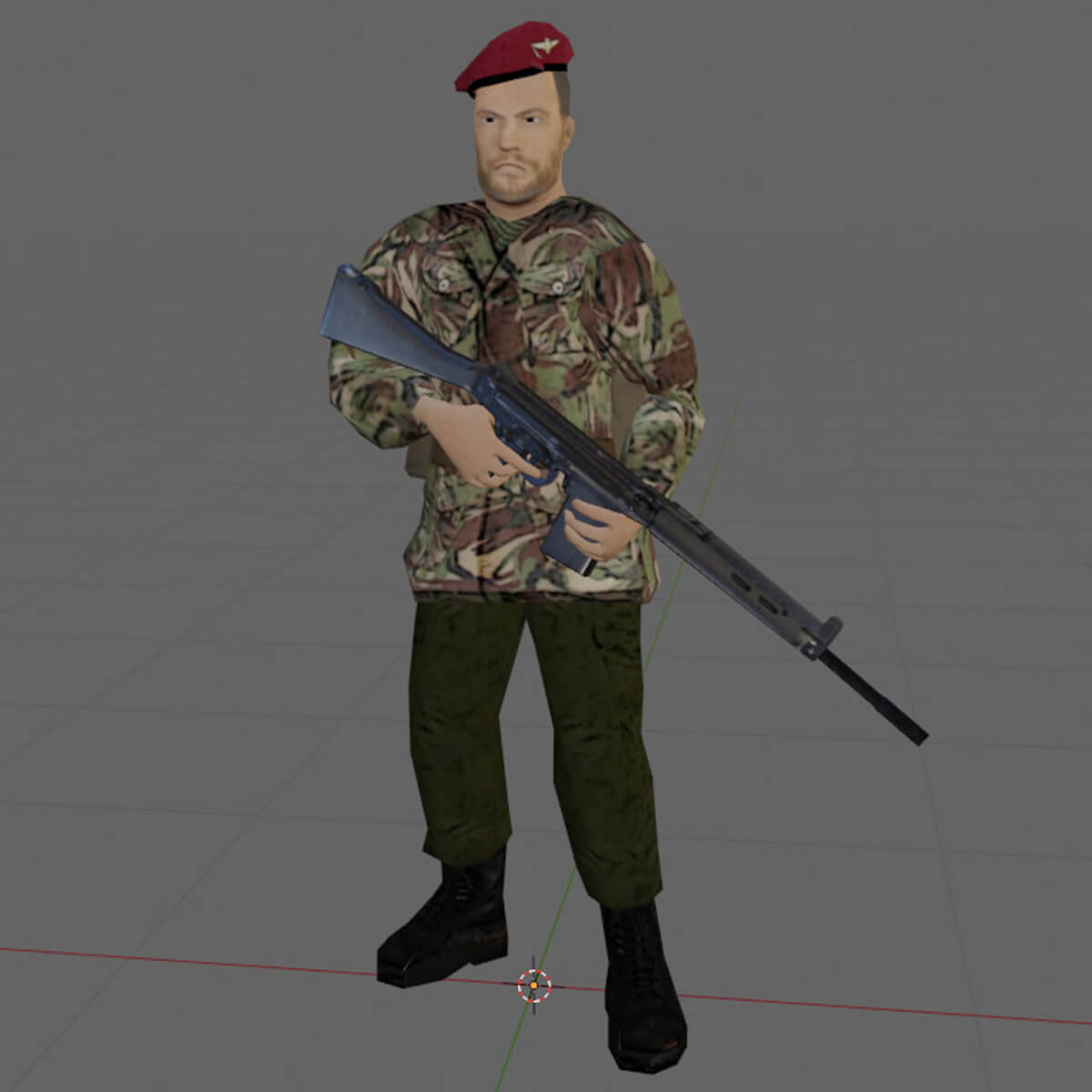 British Soldier Paratrooper - 3D Model by gerardo