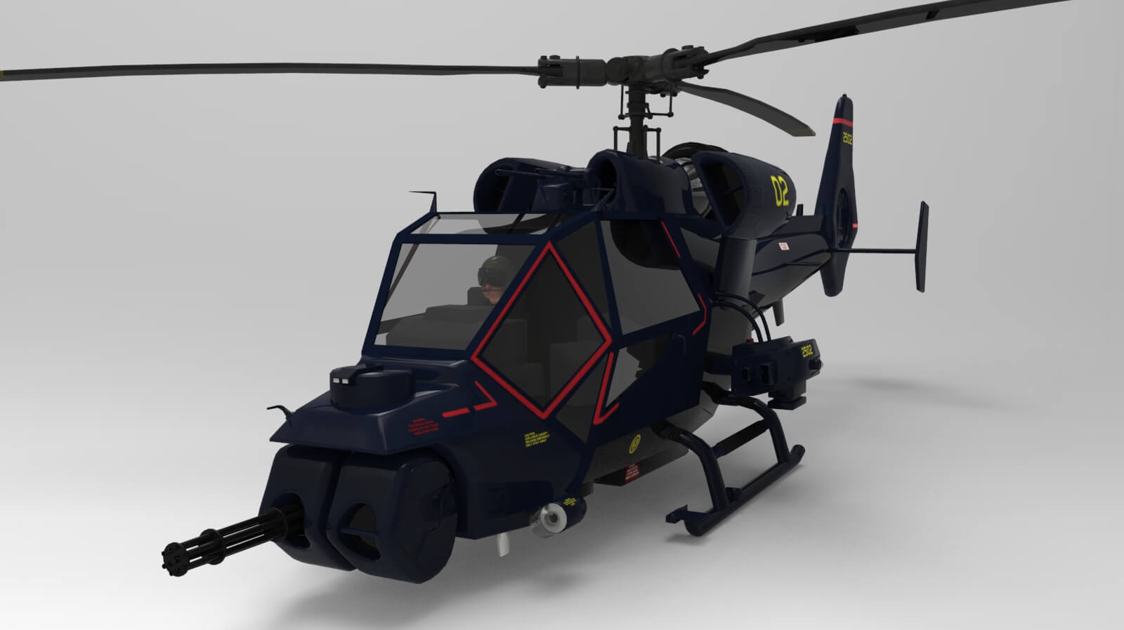 Blue Thunder! 3D Render | RenderHub Gallery