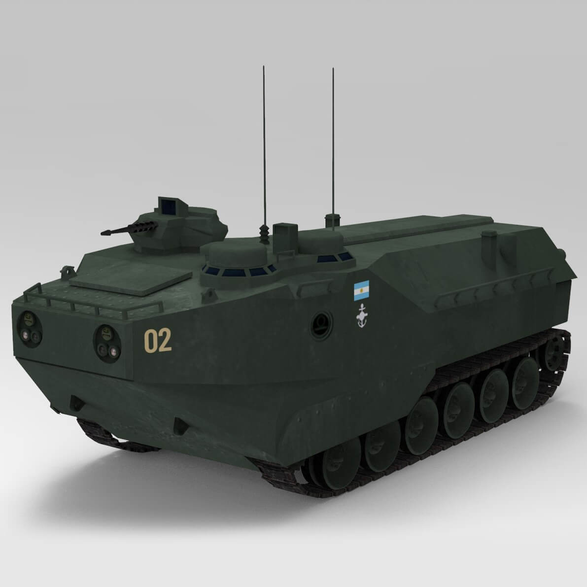 LVTP-7 MALVINAS 3D Render, Digital Art by gerardo