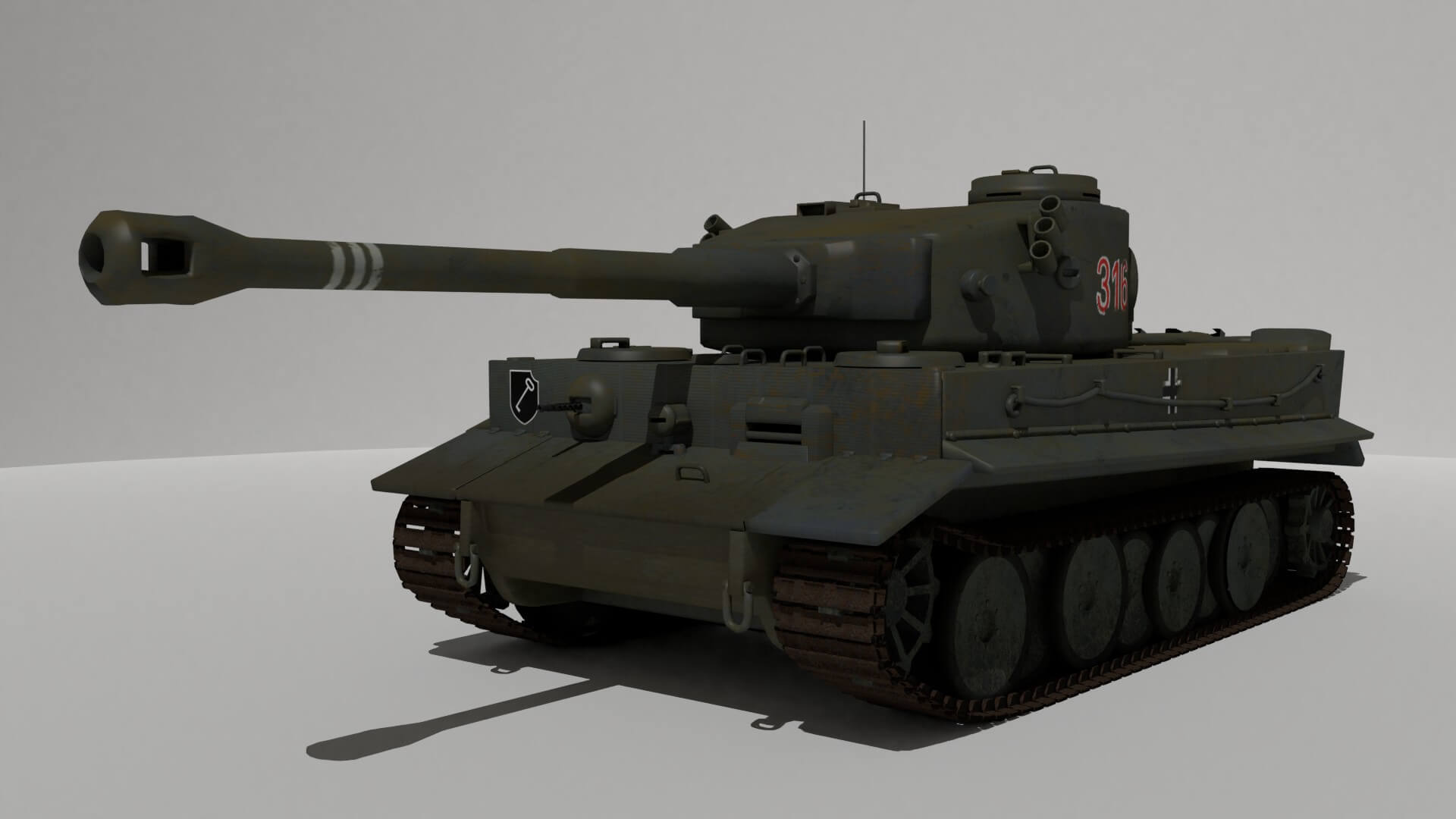 Panzerkampfwagen Tiger Aus. E 3D Render | RenderHub Gallery