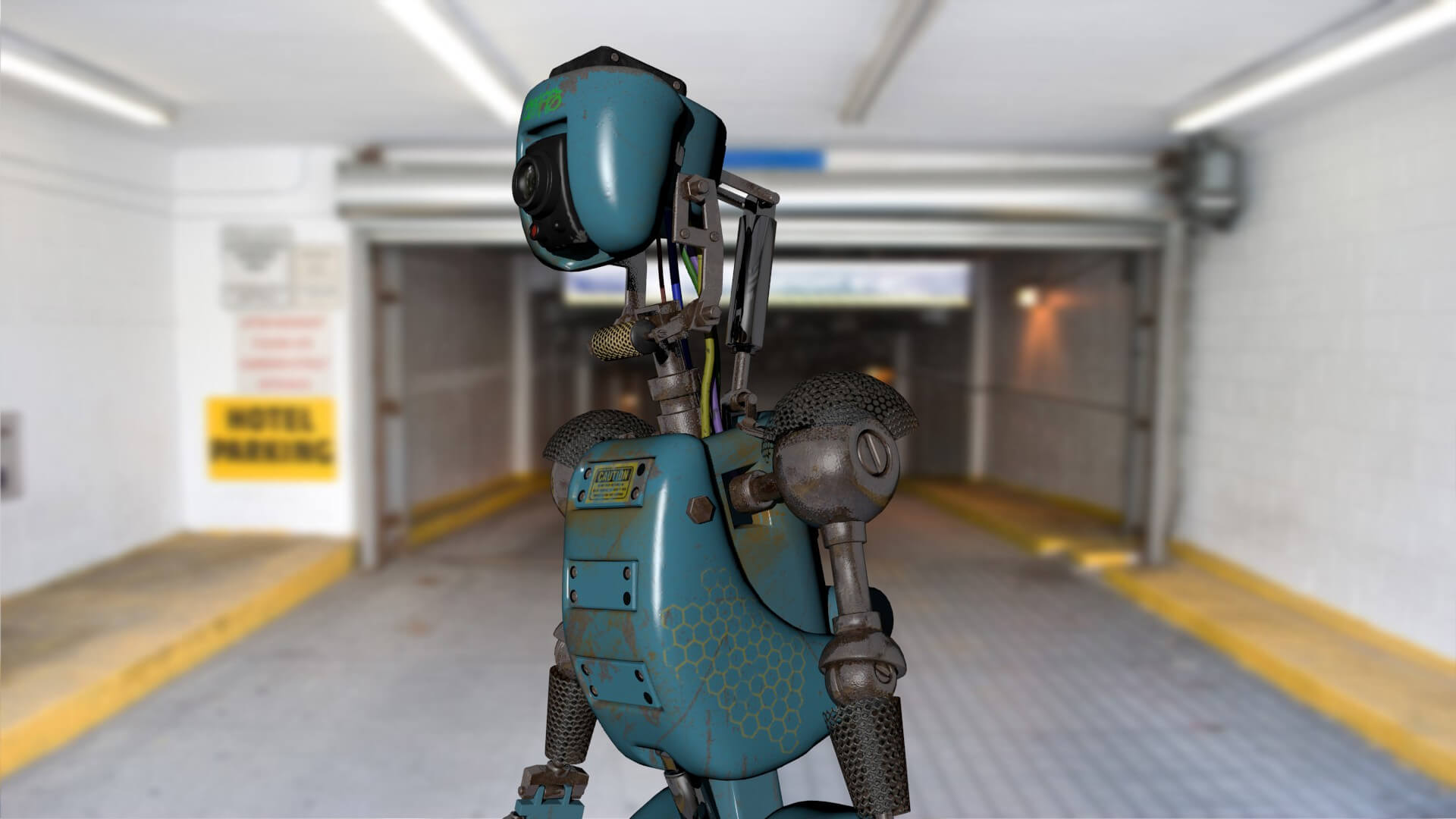 Rebel Robot 1.0 3D Render, Digital Art by gerardo