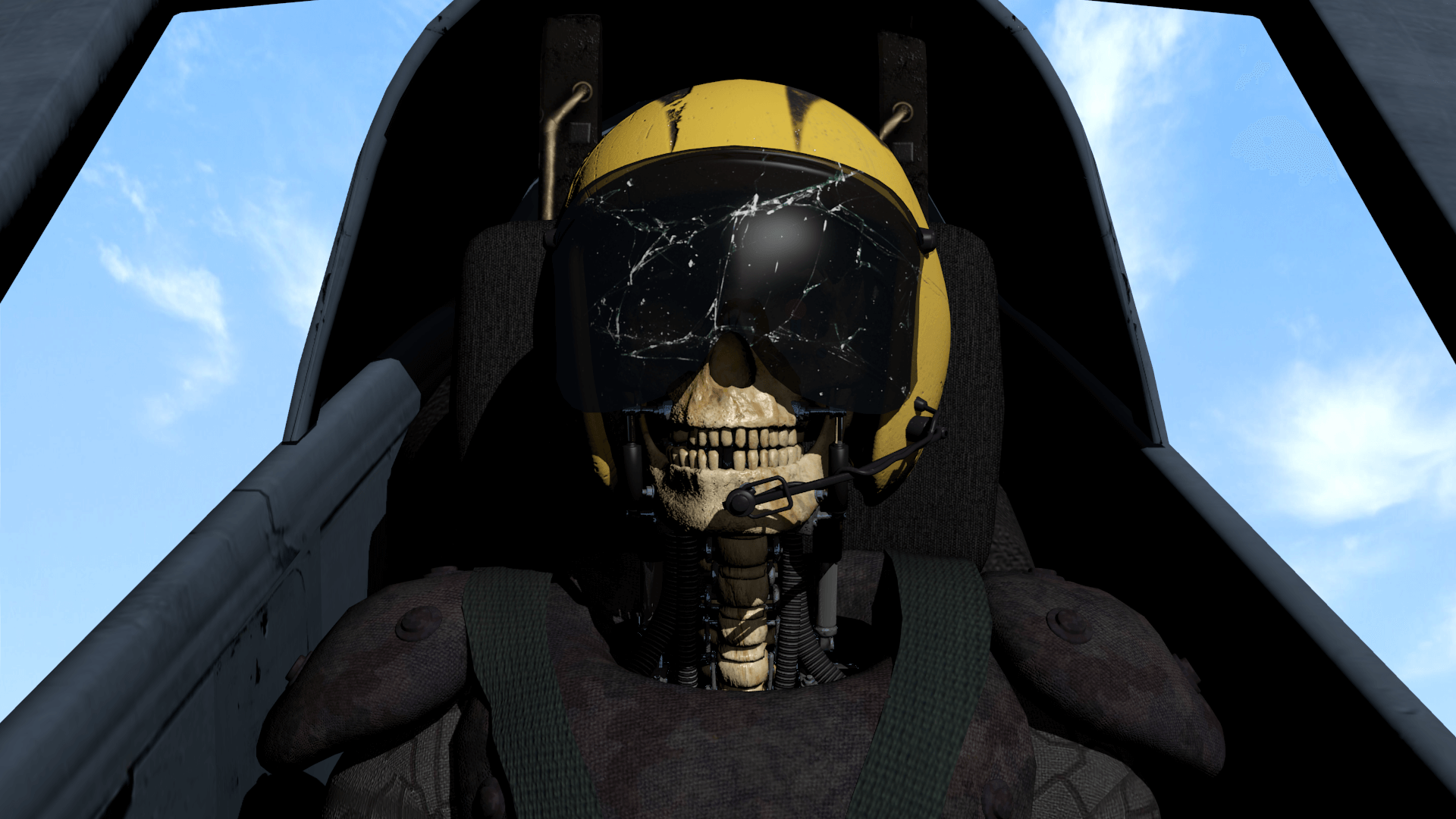 Skeleton Pilot 3D Render | RenderHub Gallery
