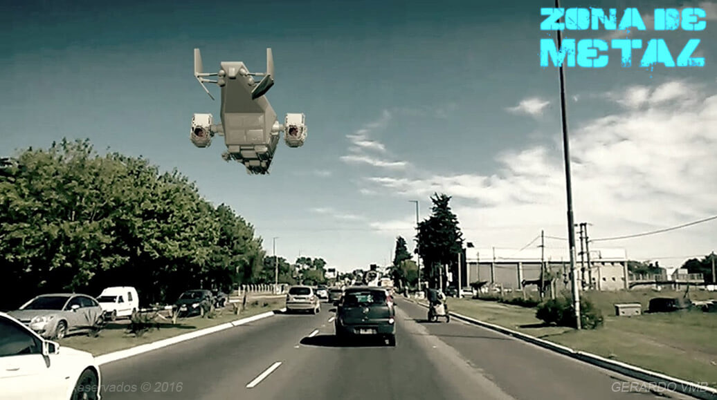 Space jet combat from the Serie TV 3D Render by gerardo