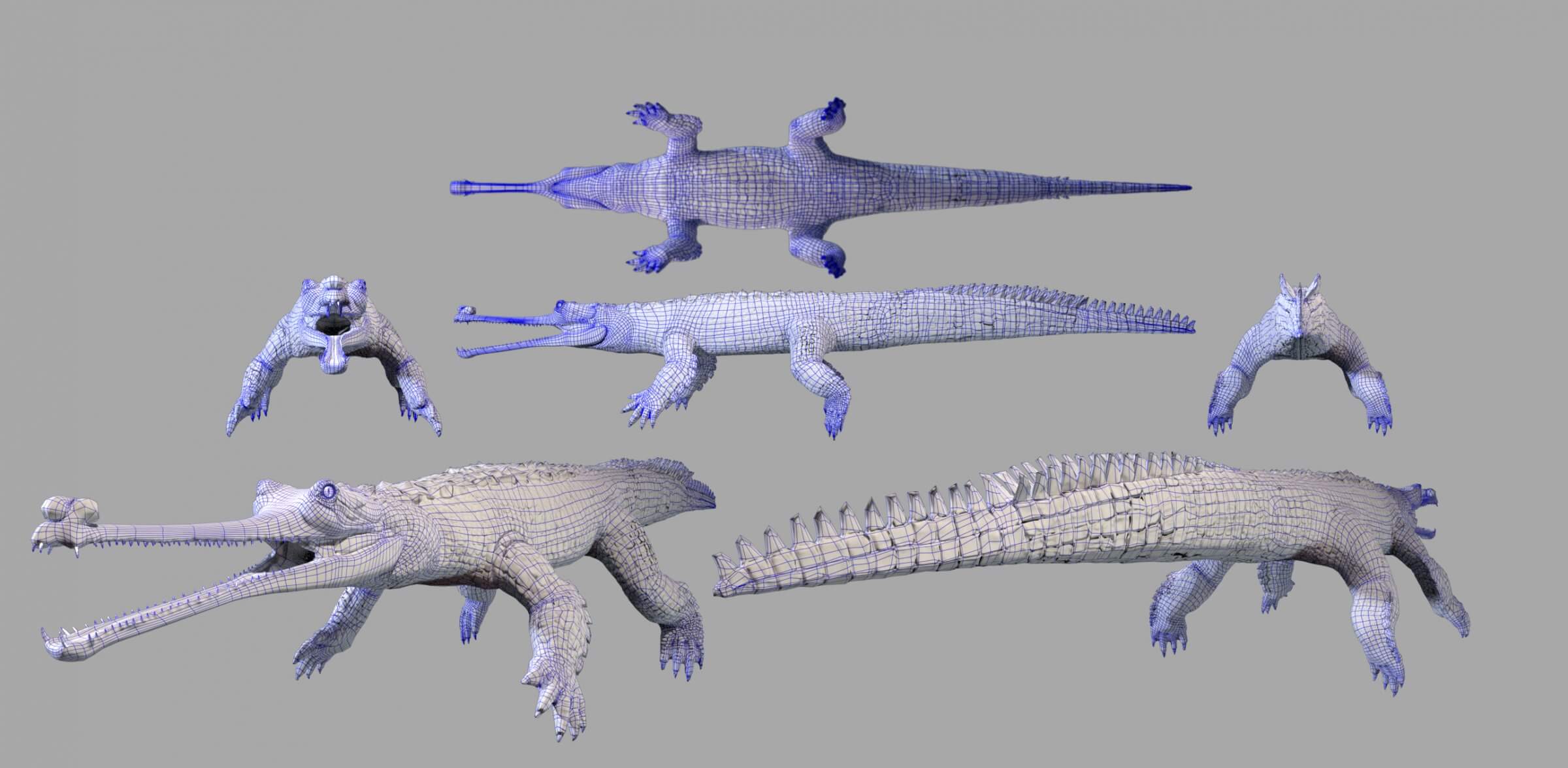 Gavial Gharial - 3D Model by Gespenst
