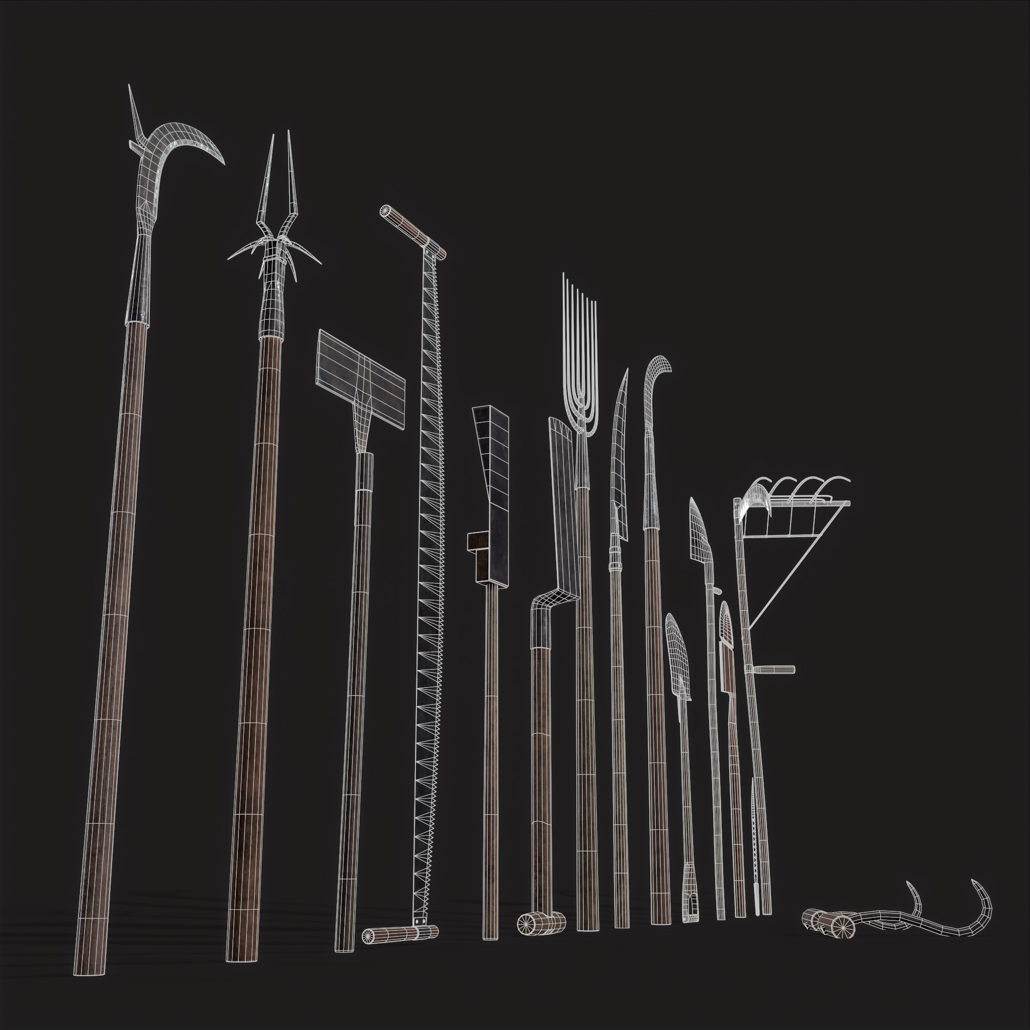 15 Medieval Farmers Tools Pack - 3D Model by Get Dead Entertainment