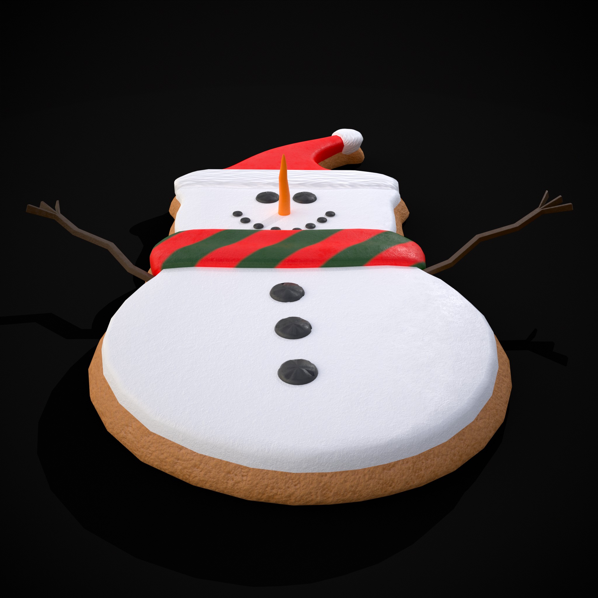 Adorable Snowman Christmas Cookie - 3D Model by Get Dead Entertainment