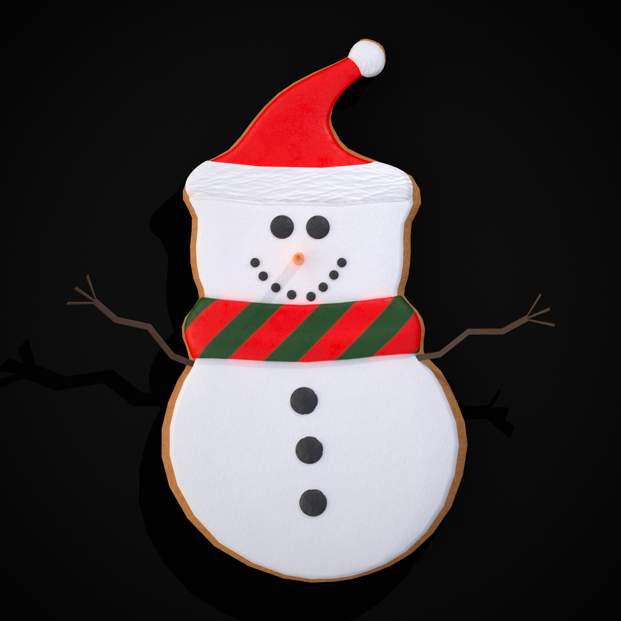 Adorable Snowman Christmas Cookie - 3D Model by Get Dead Entertainment