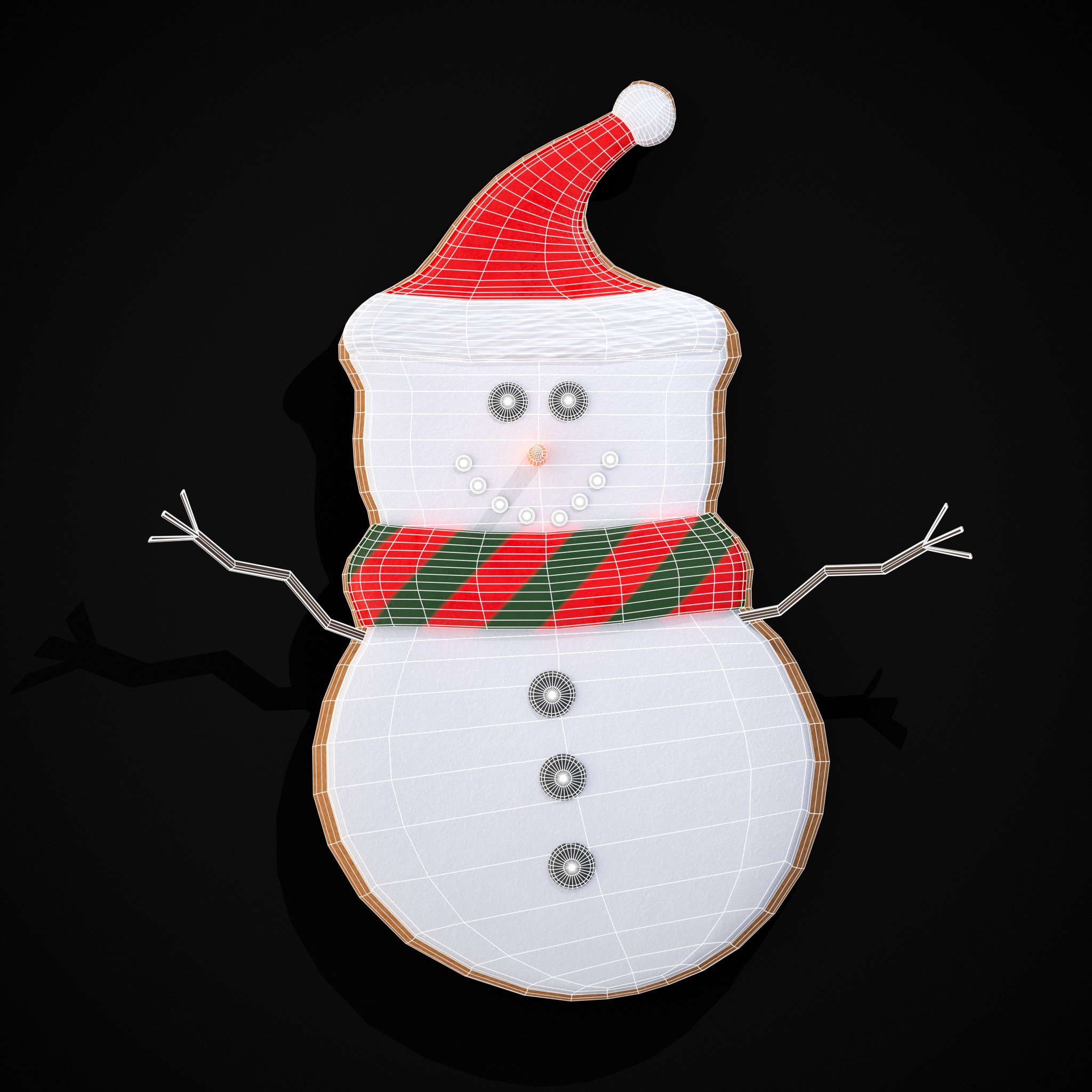 Adorable Snowman Christmas Cookie - 3D Model by Get Dead Entertainment