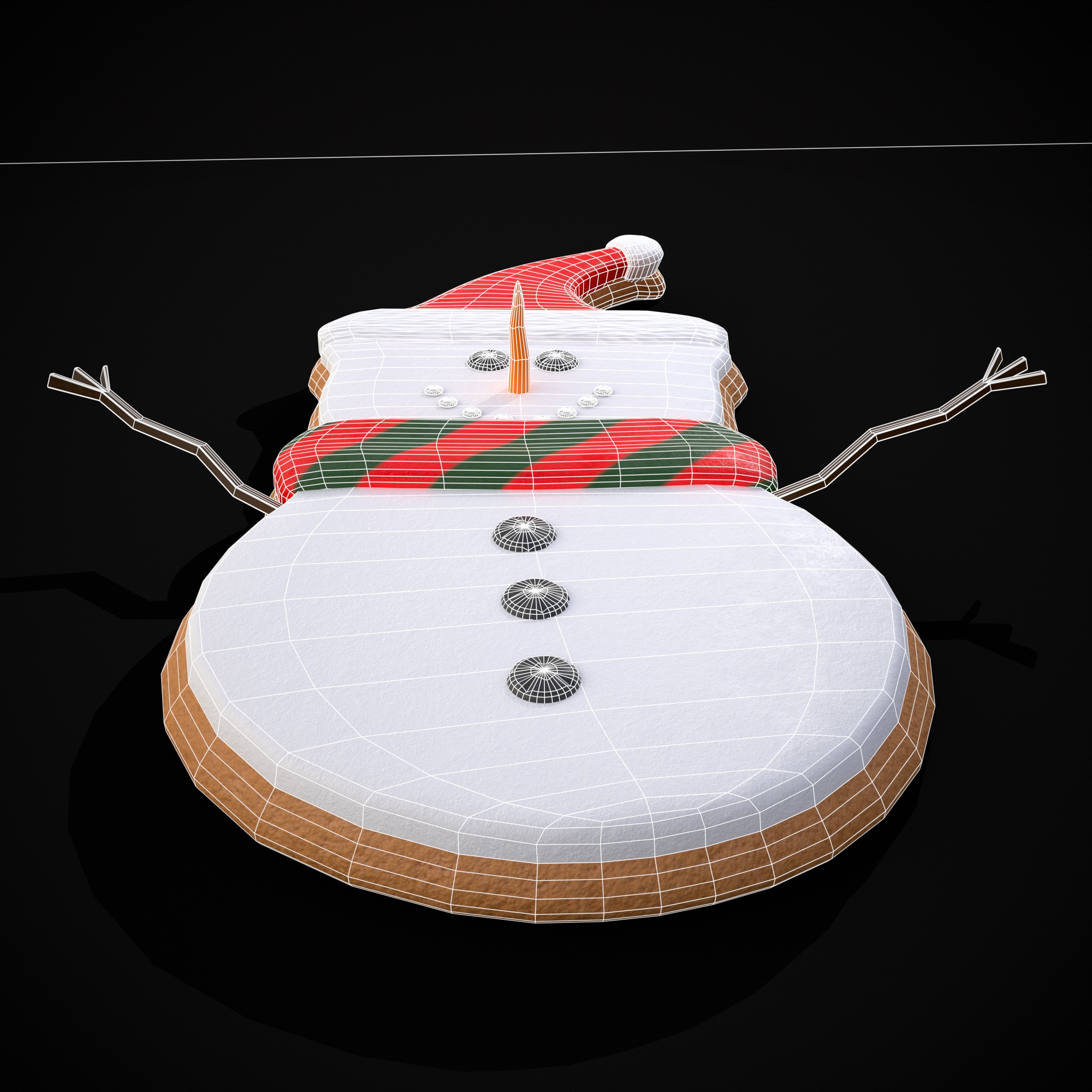 Adorable Snowman Christmas Cookie - 3D Model by Get Dead Entertainment
