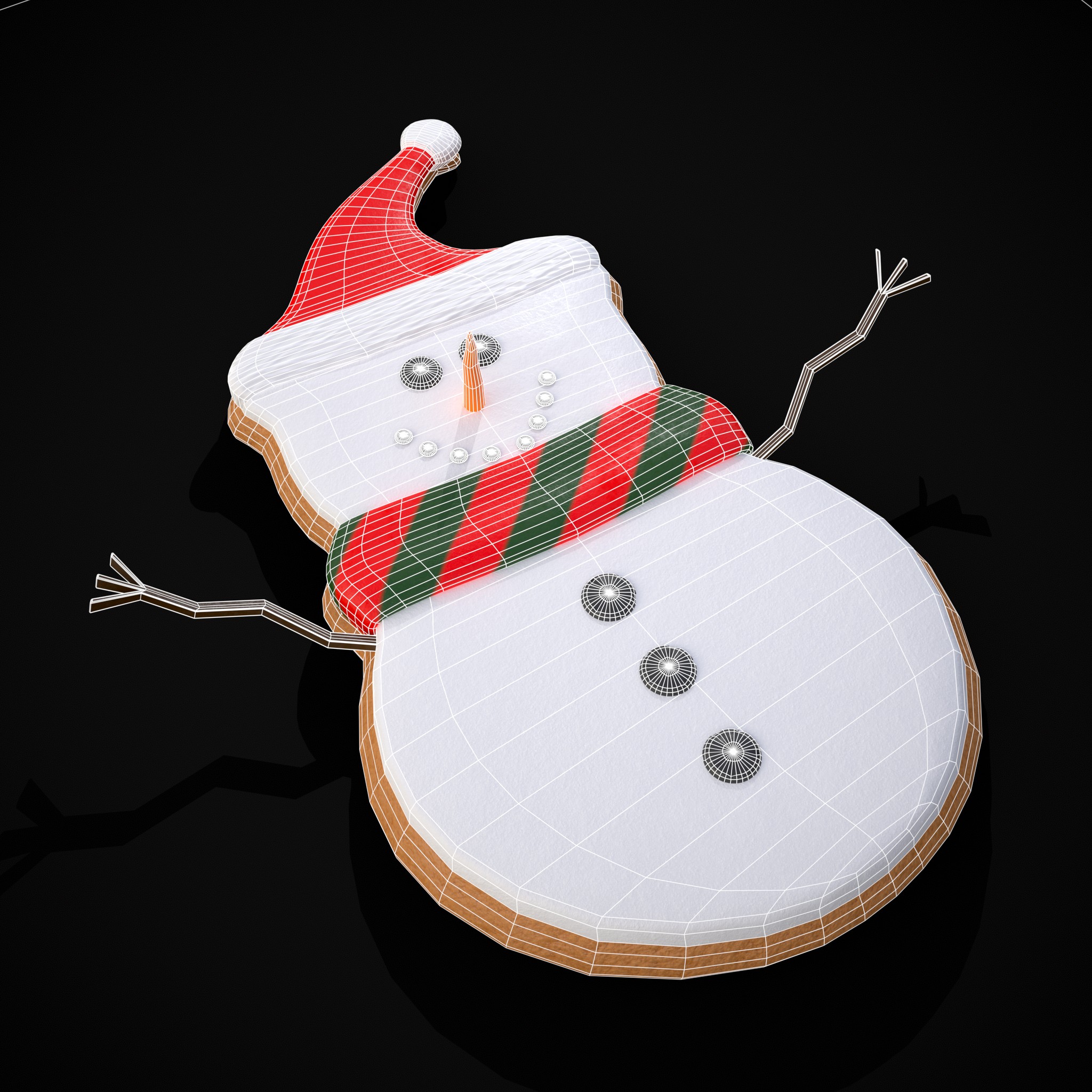 Adorable Snowman Christmas Cookie - 3D Model by Get Dead Entertainment