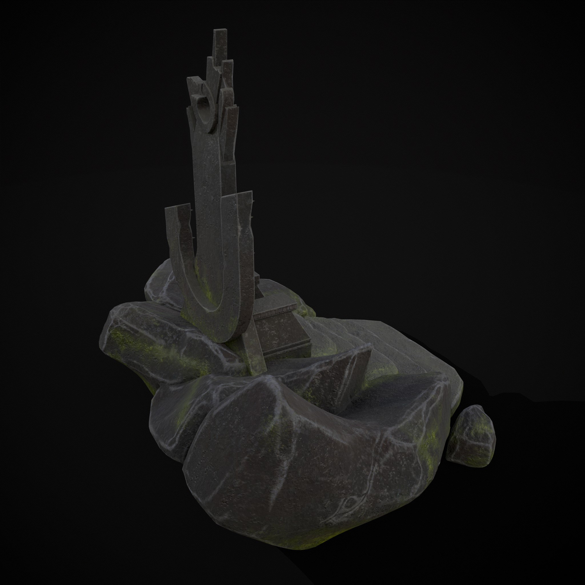 Ancient Medieval Stone Throne - 3D Model by Get Dead Entertainment