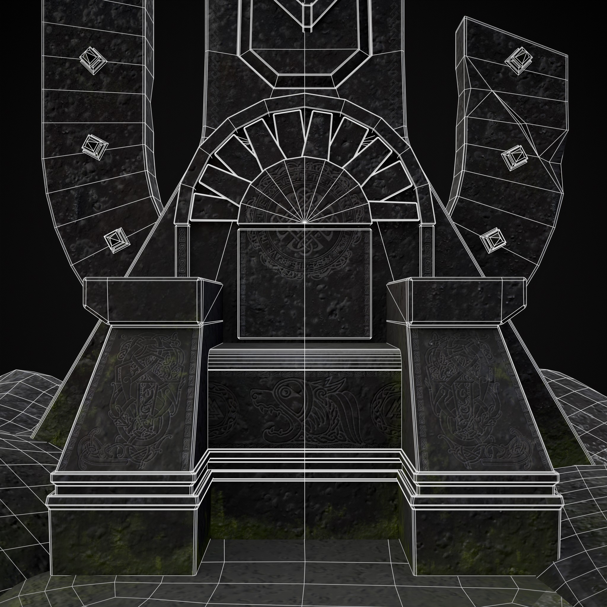 Ancient Medieval Stone Throne - 3D Model by Get Dead Entertainment