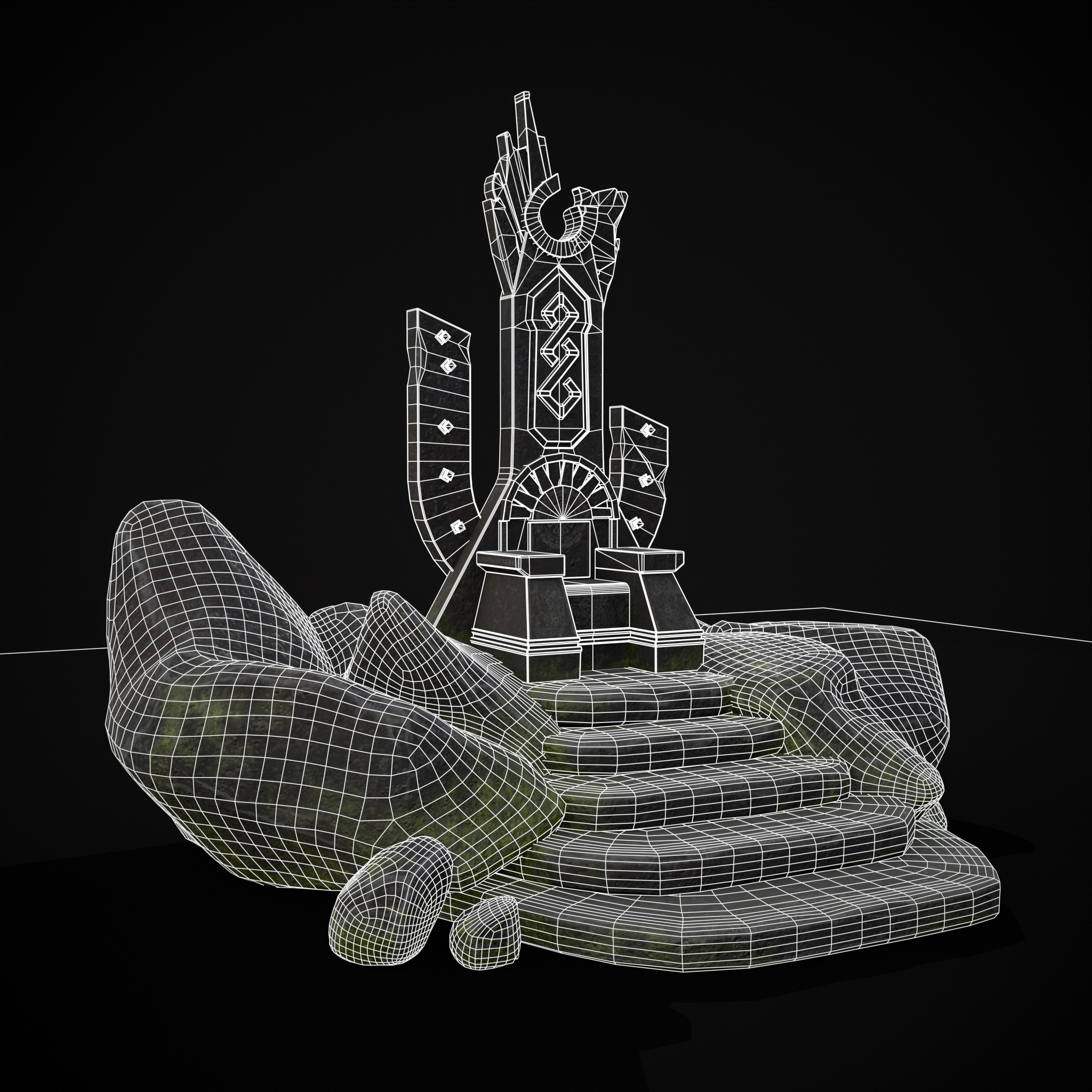 Ancient Medieval Stone Throne - 3D Model by Get Dead Entertainment