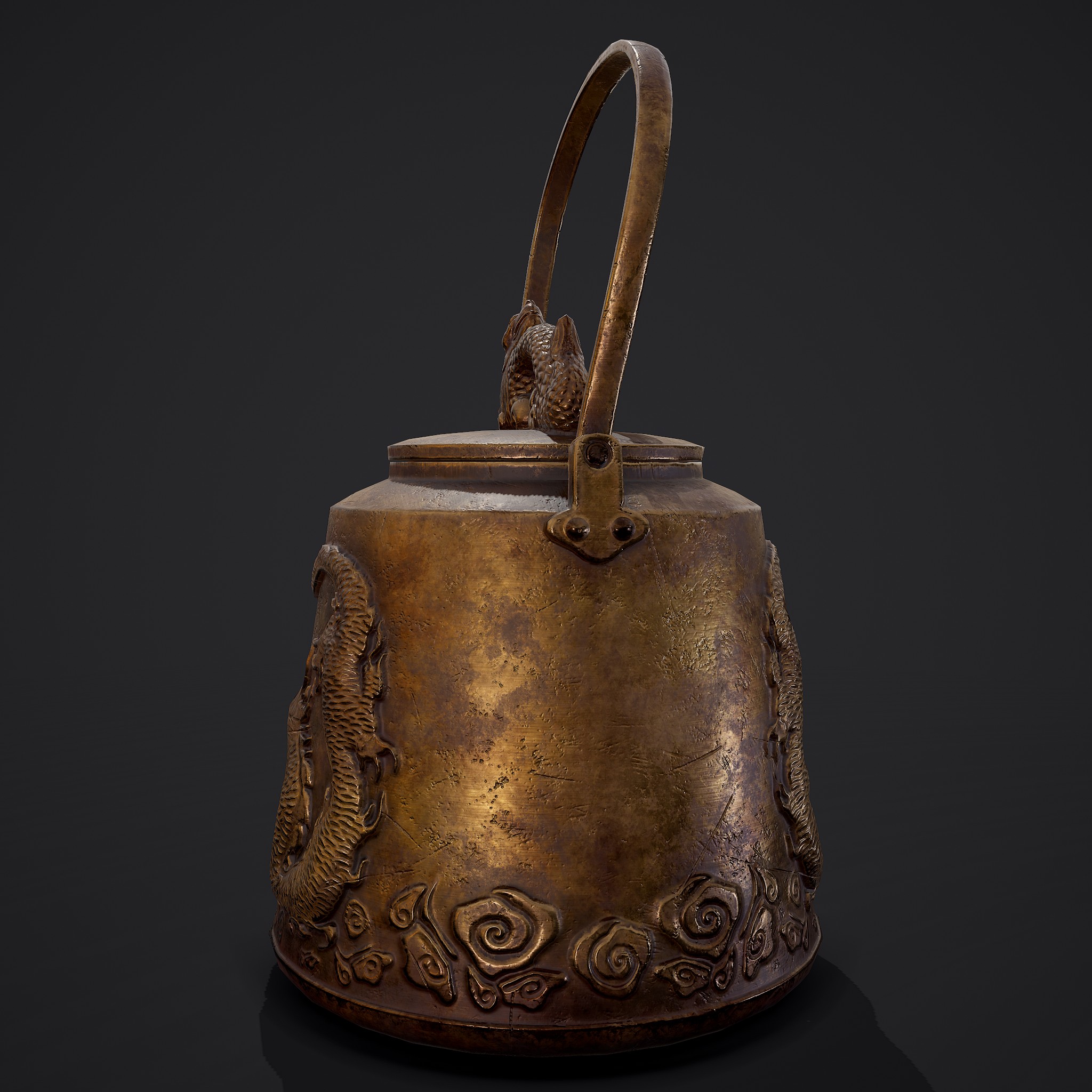 Antique Chinese Dragon Teapot - 3D Model by Get Dead Entertainment