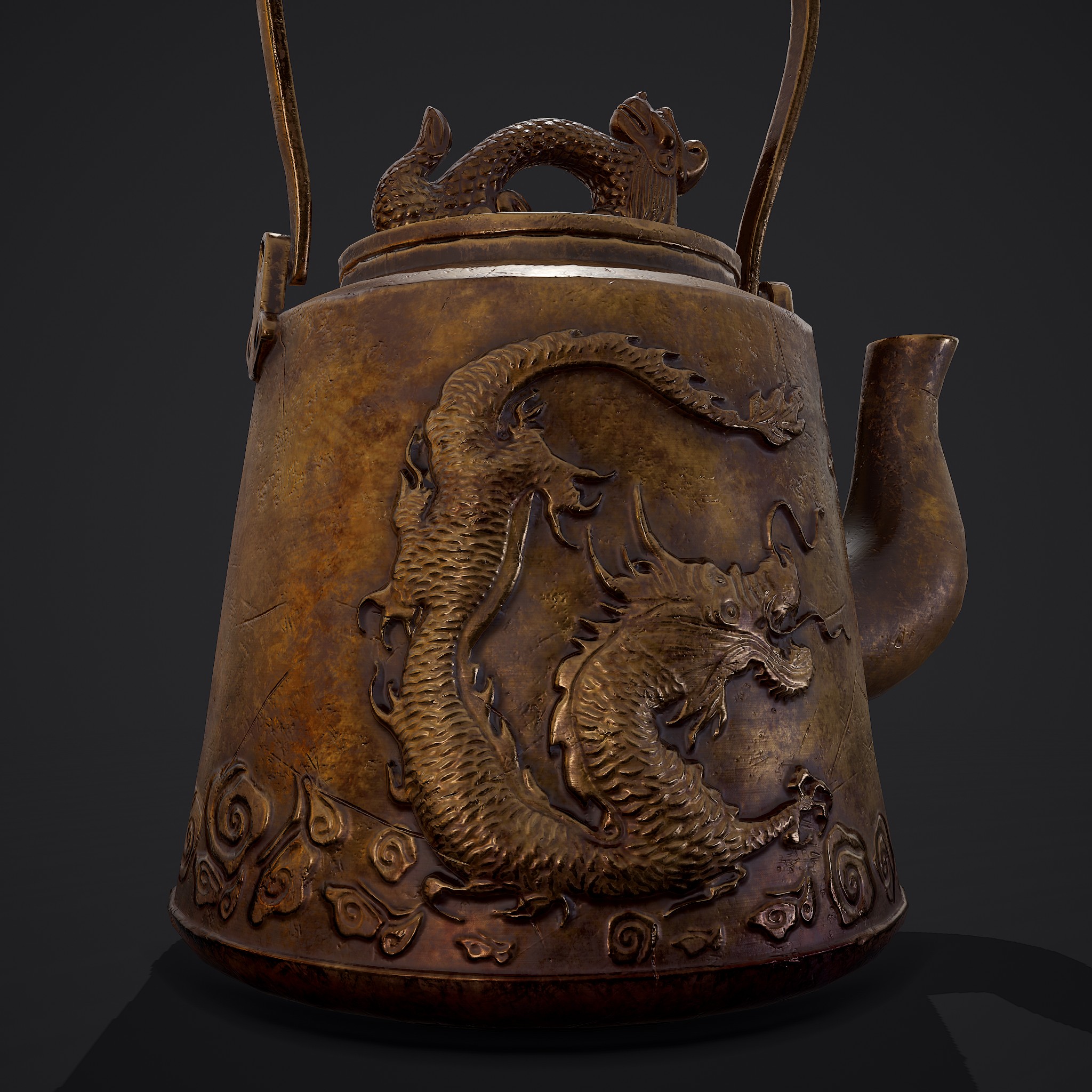 Antique Chinese Dragon Teapot - 3D Model by Get Dead Entertainment