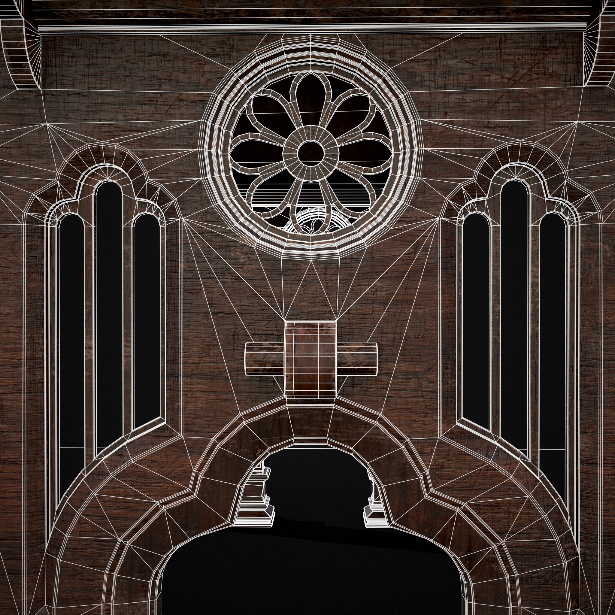 Antique Mahogany Gothic Writing Desk - 3D Model by Get Dead Entertainment