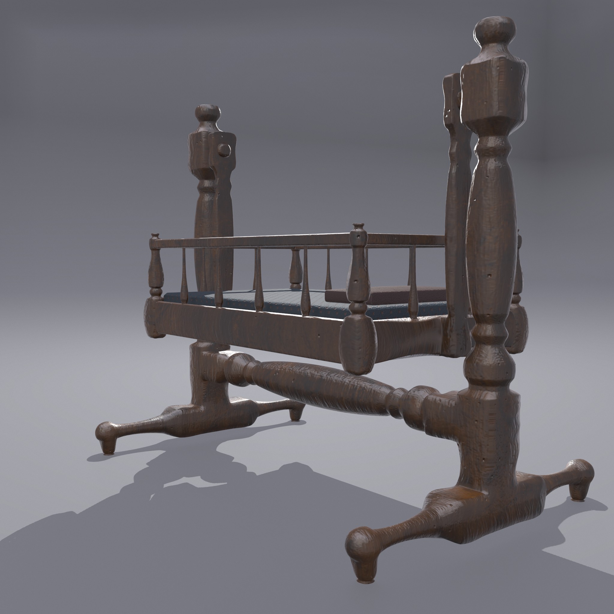 Antique Medieval Cradle - Free 3D Model by Get Dead Entertainment