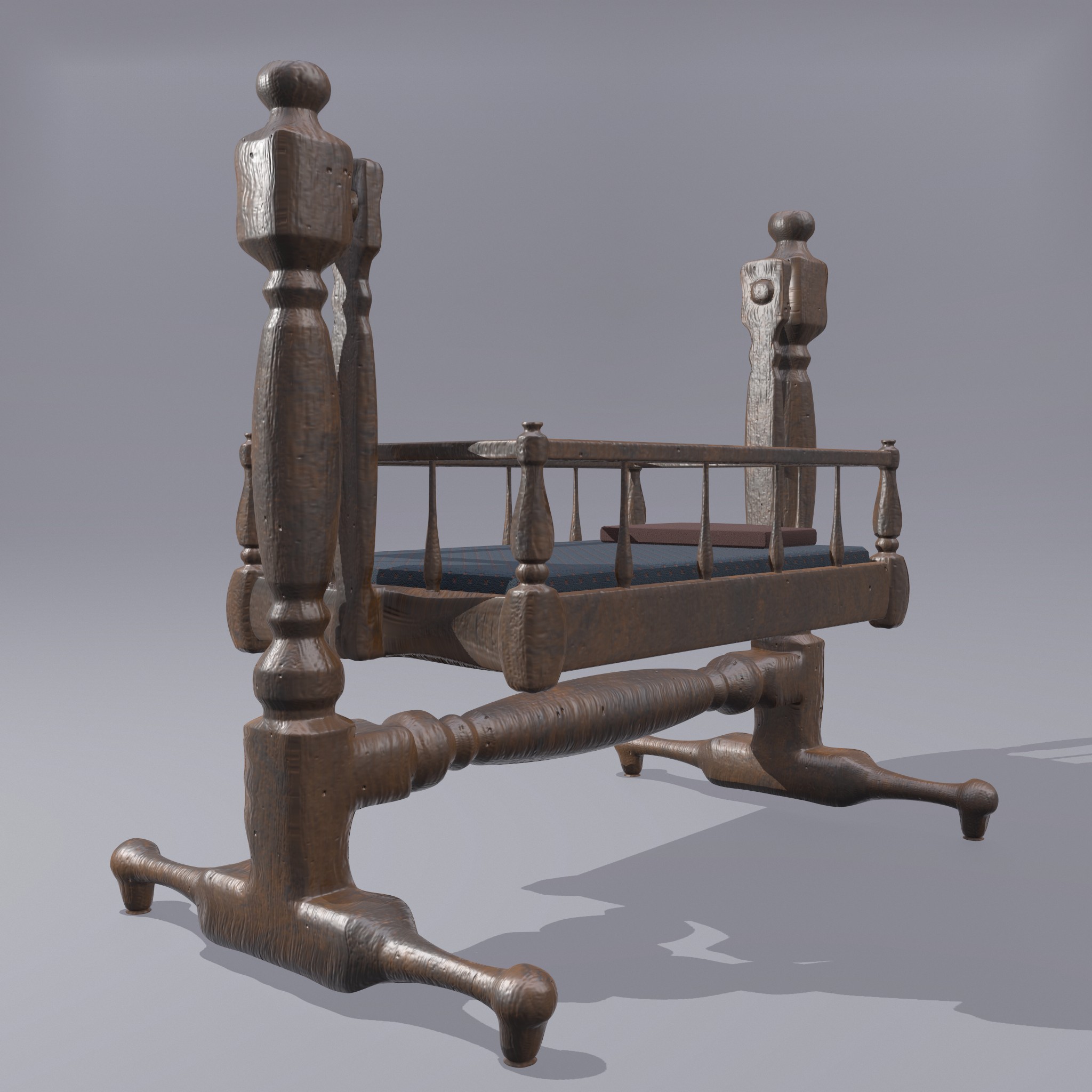 Antique Medieval Cradle - Free 3D Model by Get Dead Entertainment