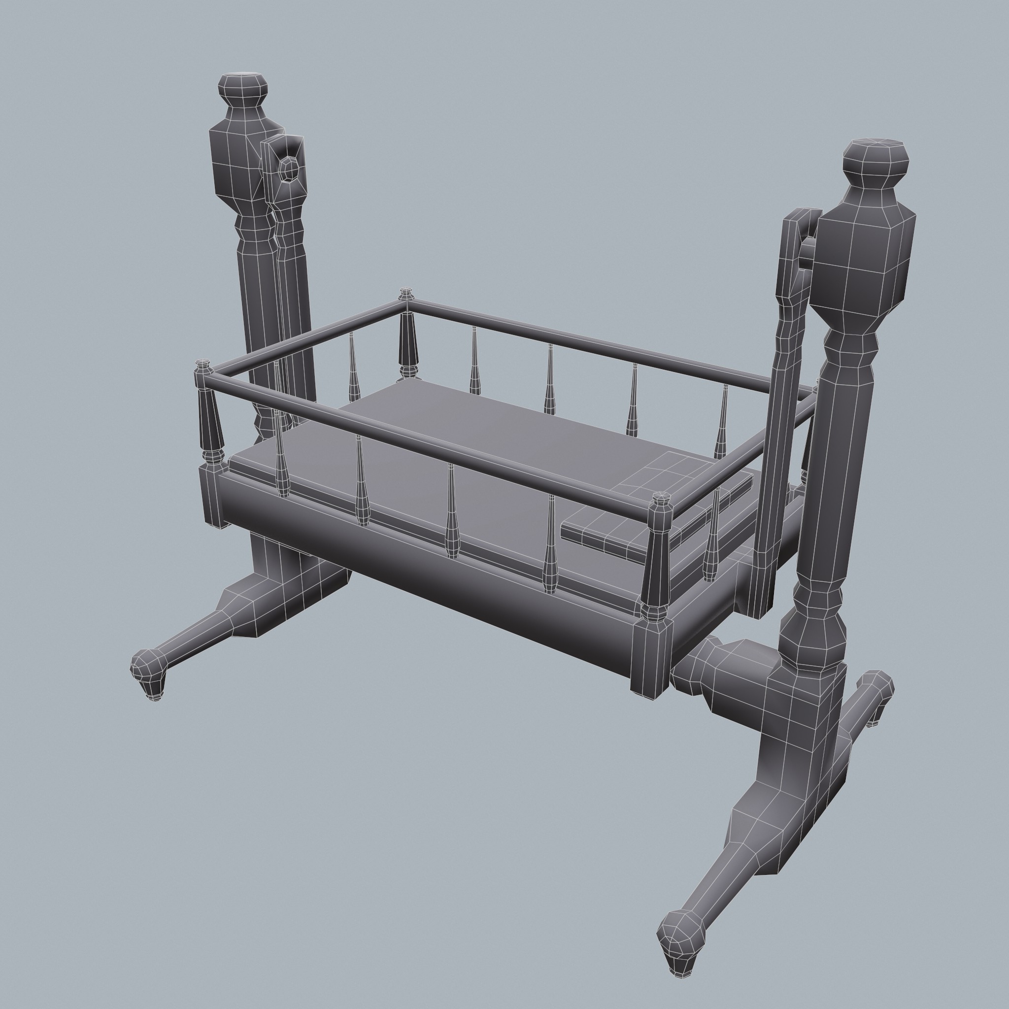 Antique Medieval Cradle - Free 3D Model by Get Dead Entertainment