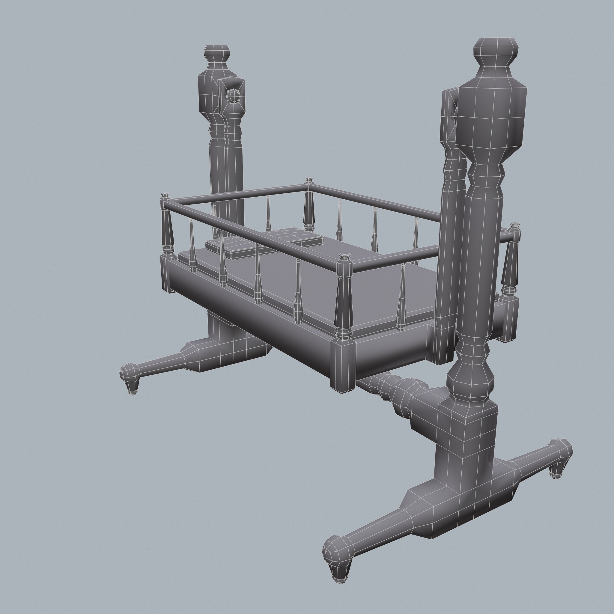 Antique Medieval Cradle - Free 3D Model by Get Dead Entertainment