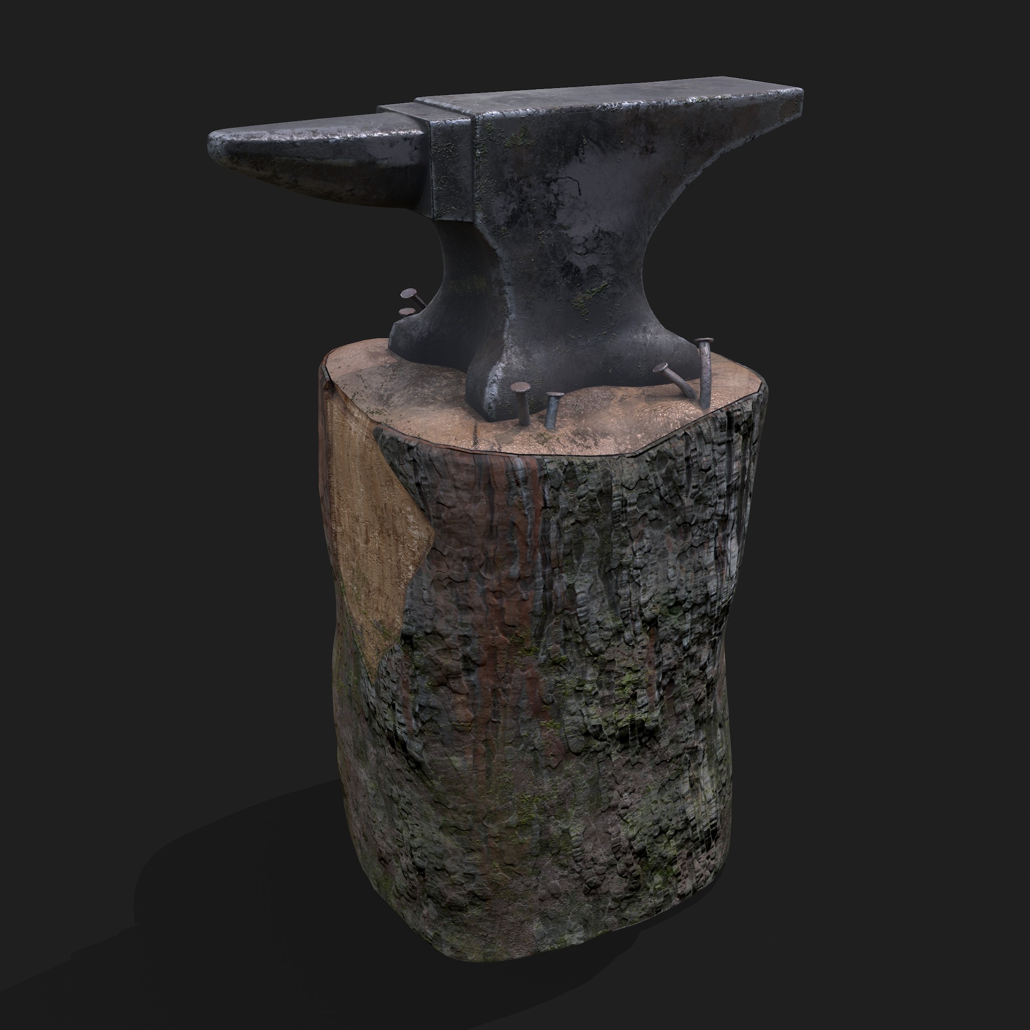 Anvil Tree Stump - 3D Model by Get Dead Entertainment